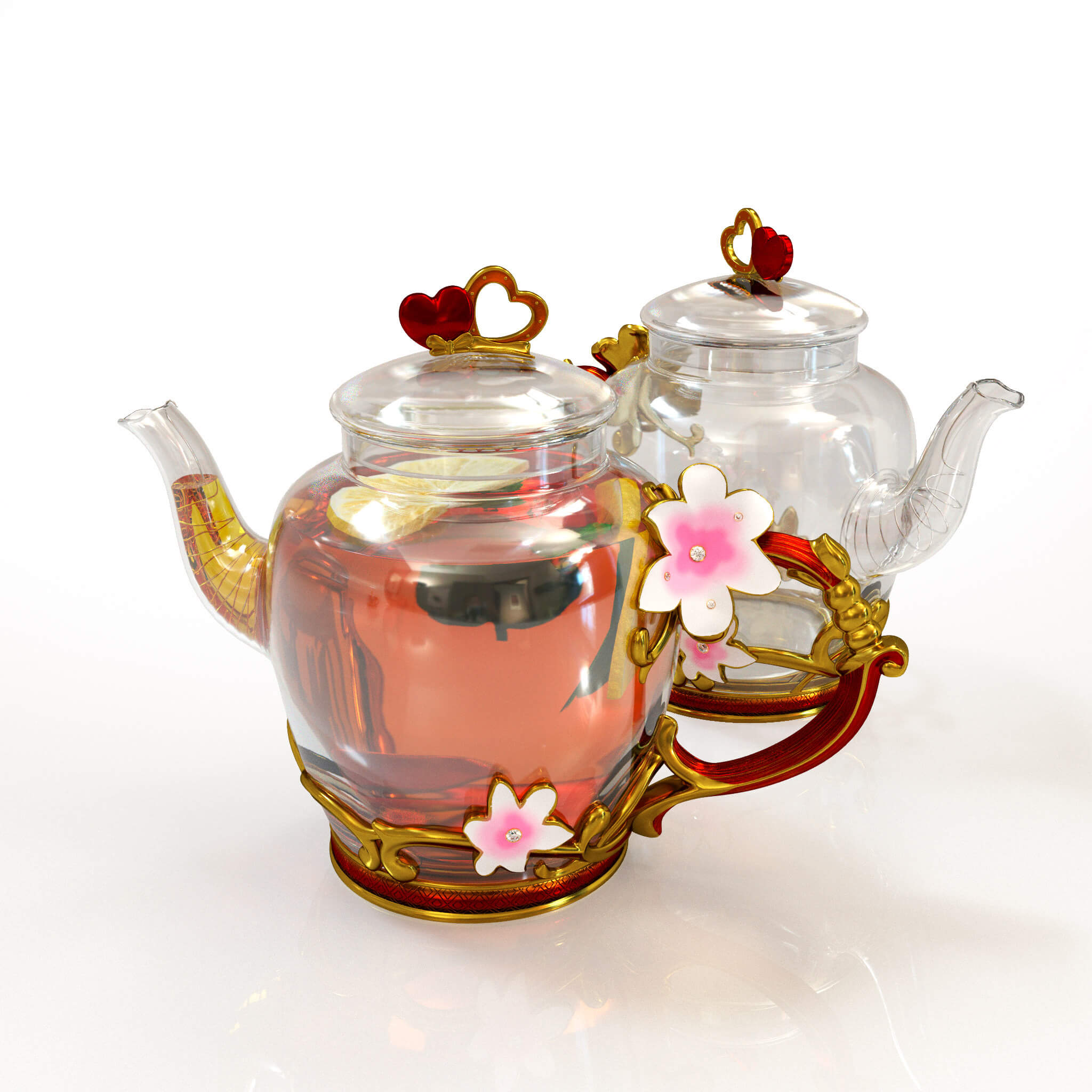 Handmade Tea Set 3D Model 3D Model by North2023