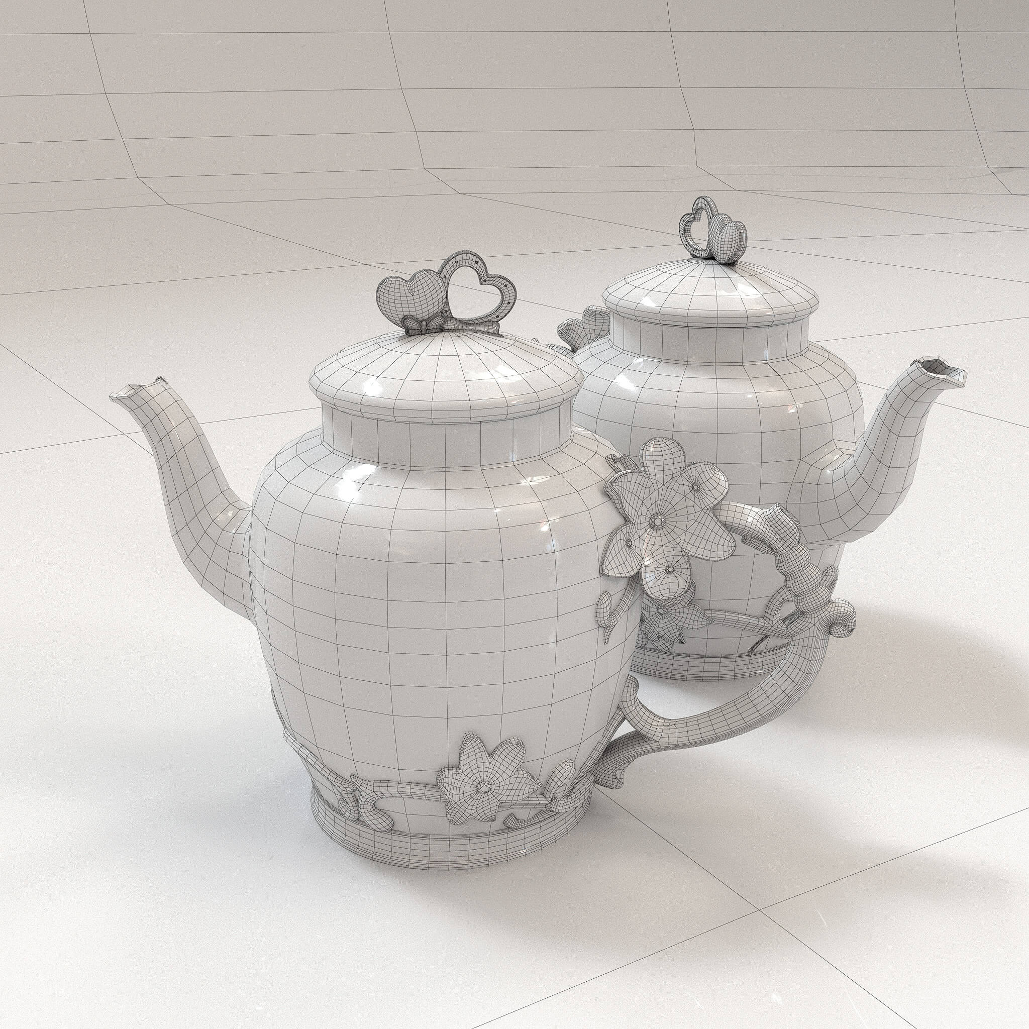 Handmade Tea Set 3D Model 3D Model by North2023