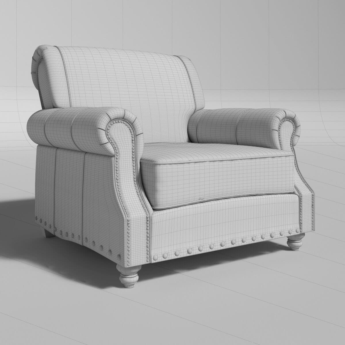Landry Leather Armchair and Sofa Collection 3D Models by North2023
