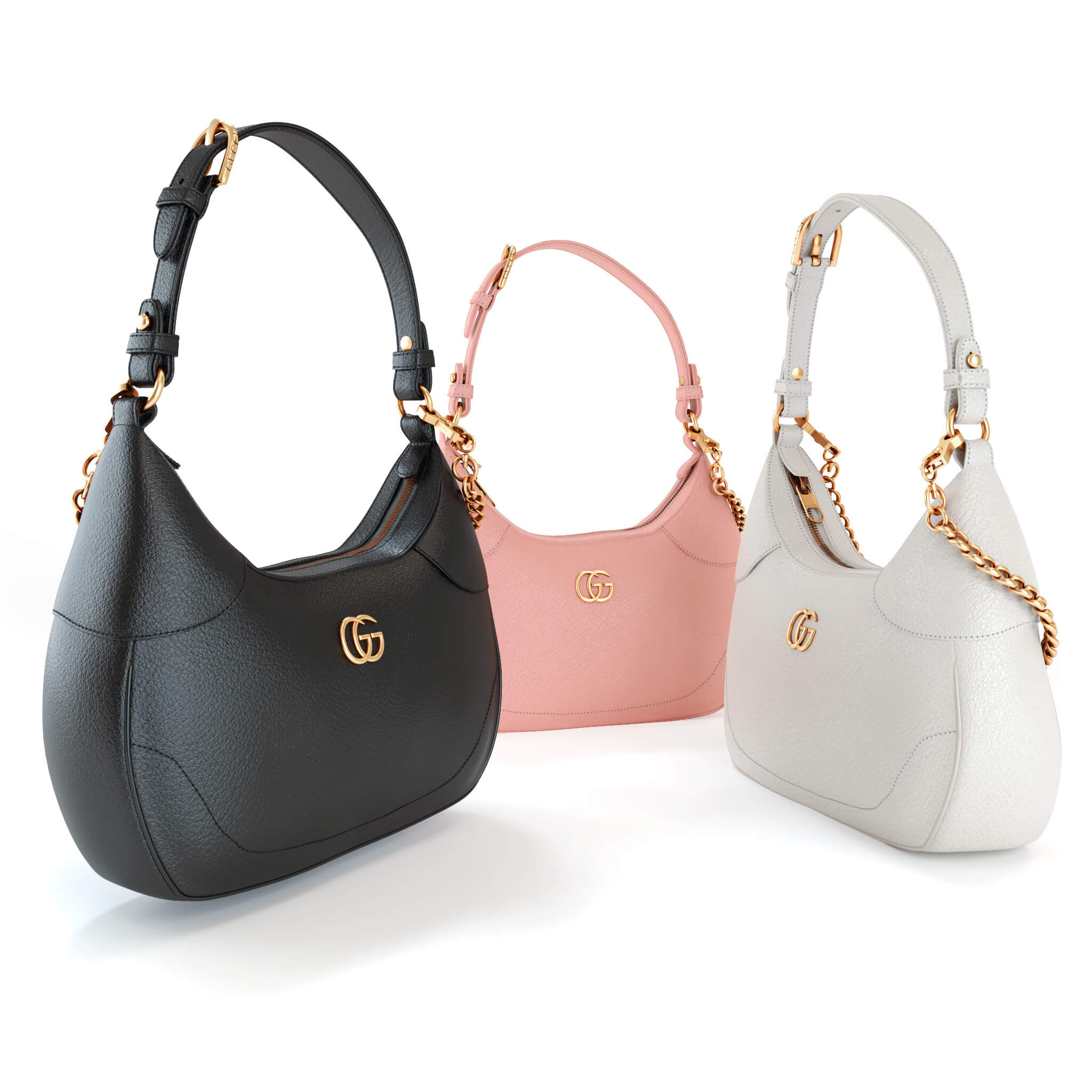 The Gucci Ladies Leather Handbag 3D Model by North2023