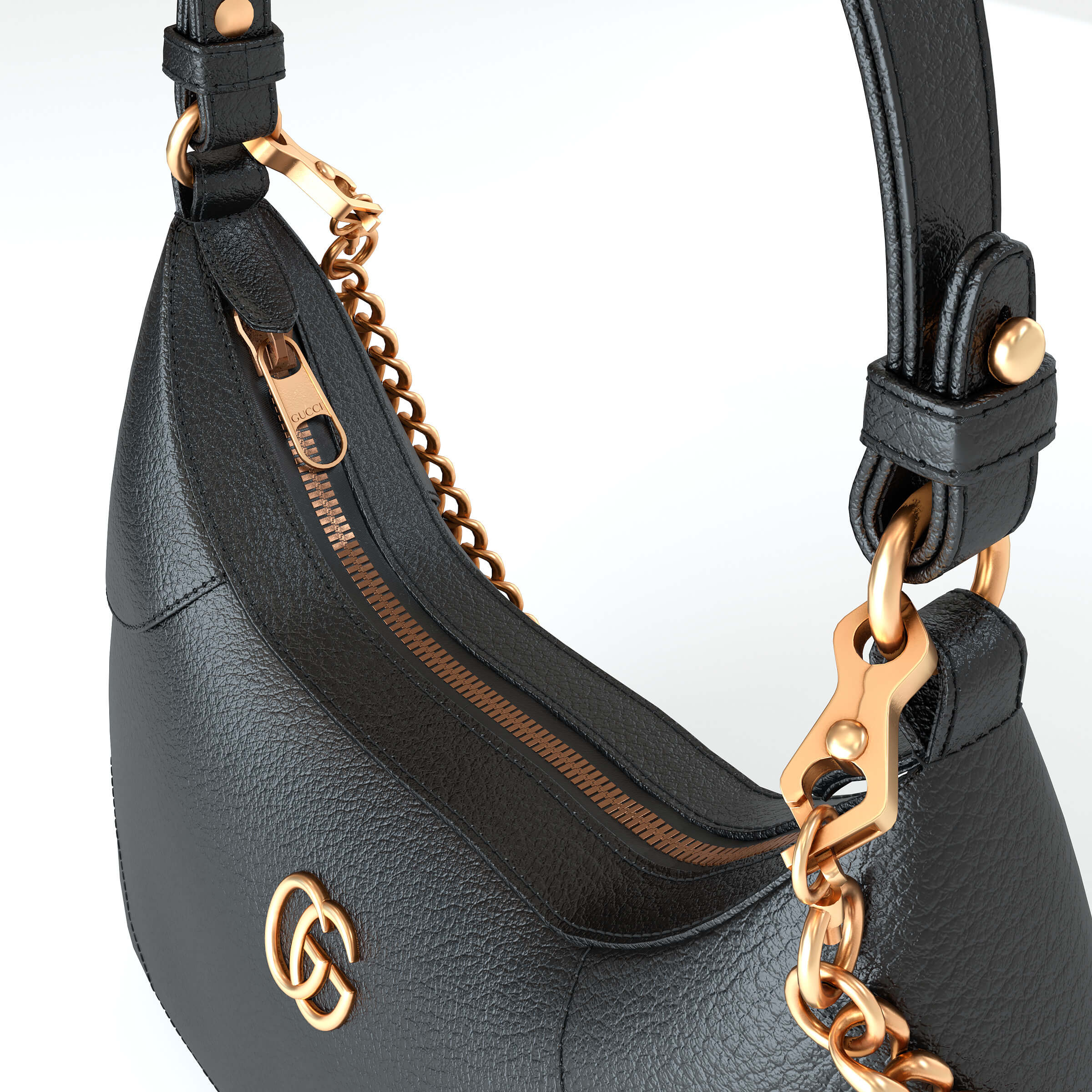 The Gucci Ladies Leather Handbag 3D Model by North2023
