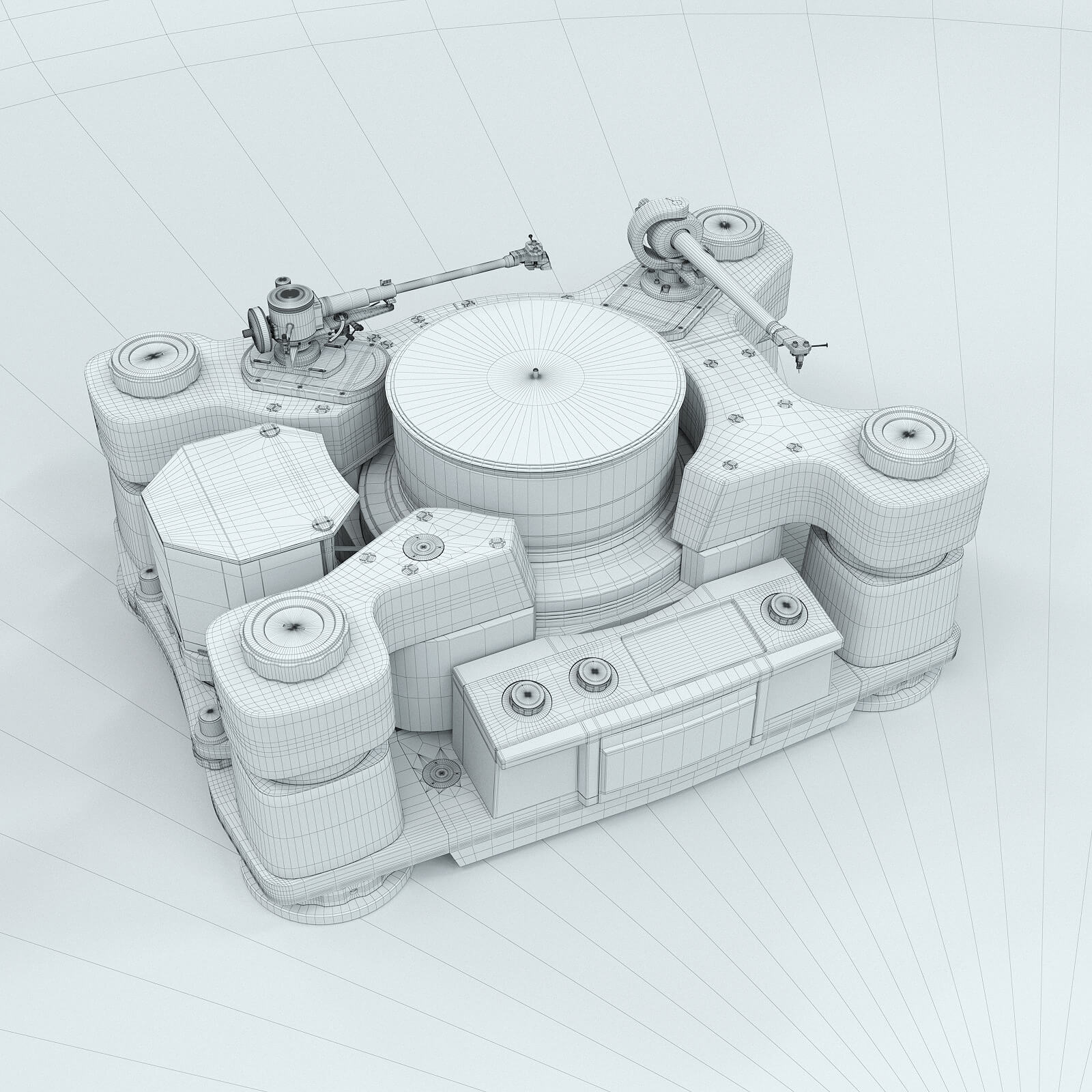 The Techdas Air Force Zero Vinyl Player 3D Model by North2023