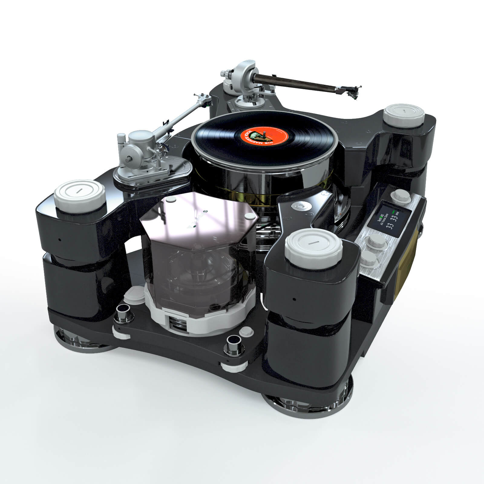 The Techdas Air Force Zero Vinyl Player 3D Model by North2023
