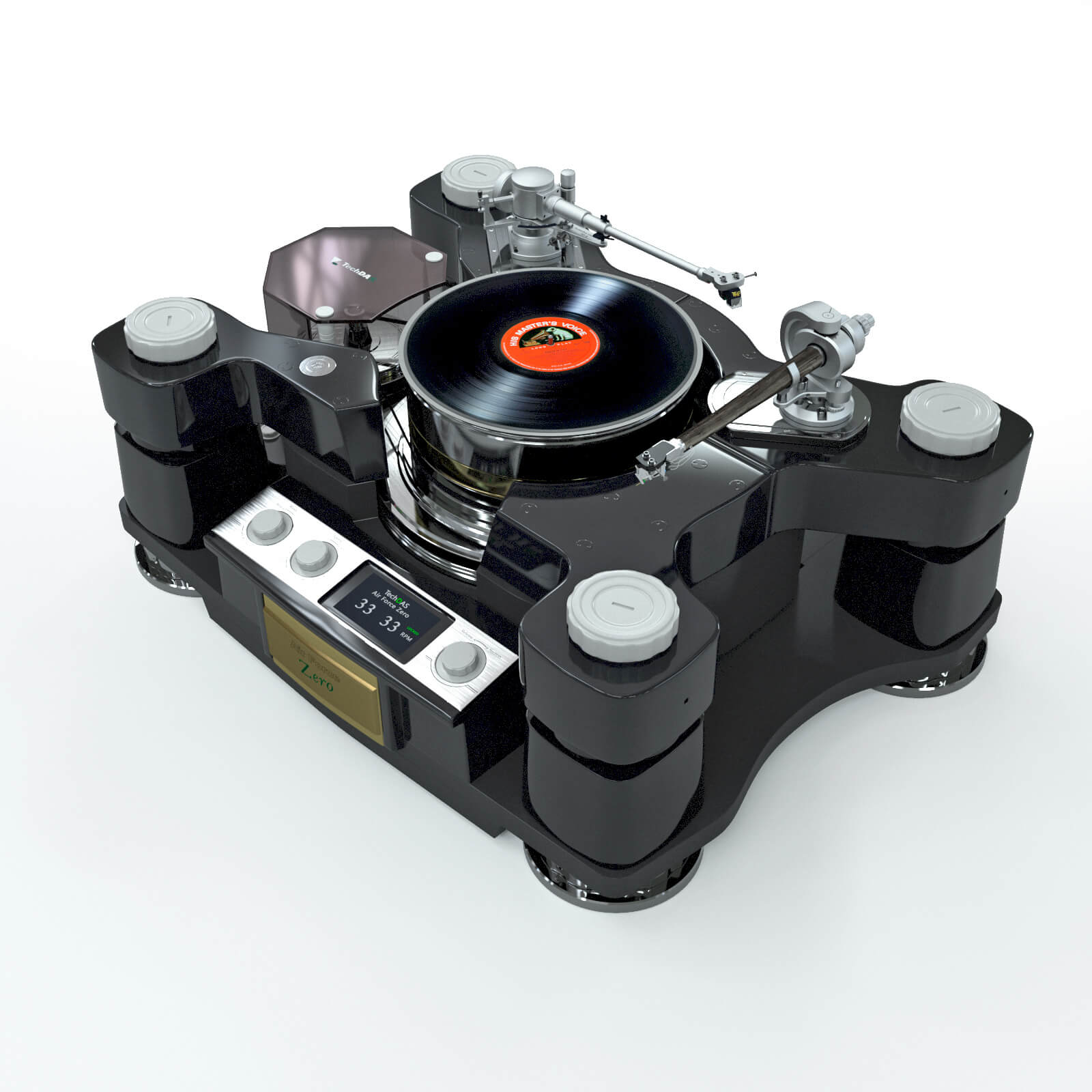 The Techdas Air Force Zero Vinyl Player 3D Model by North2023