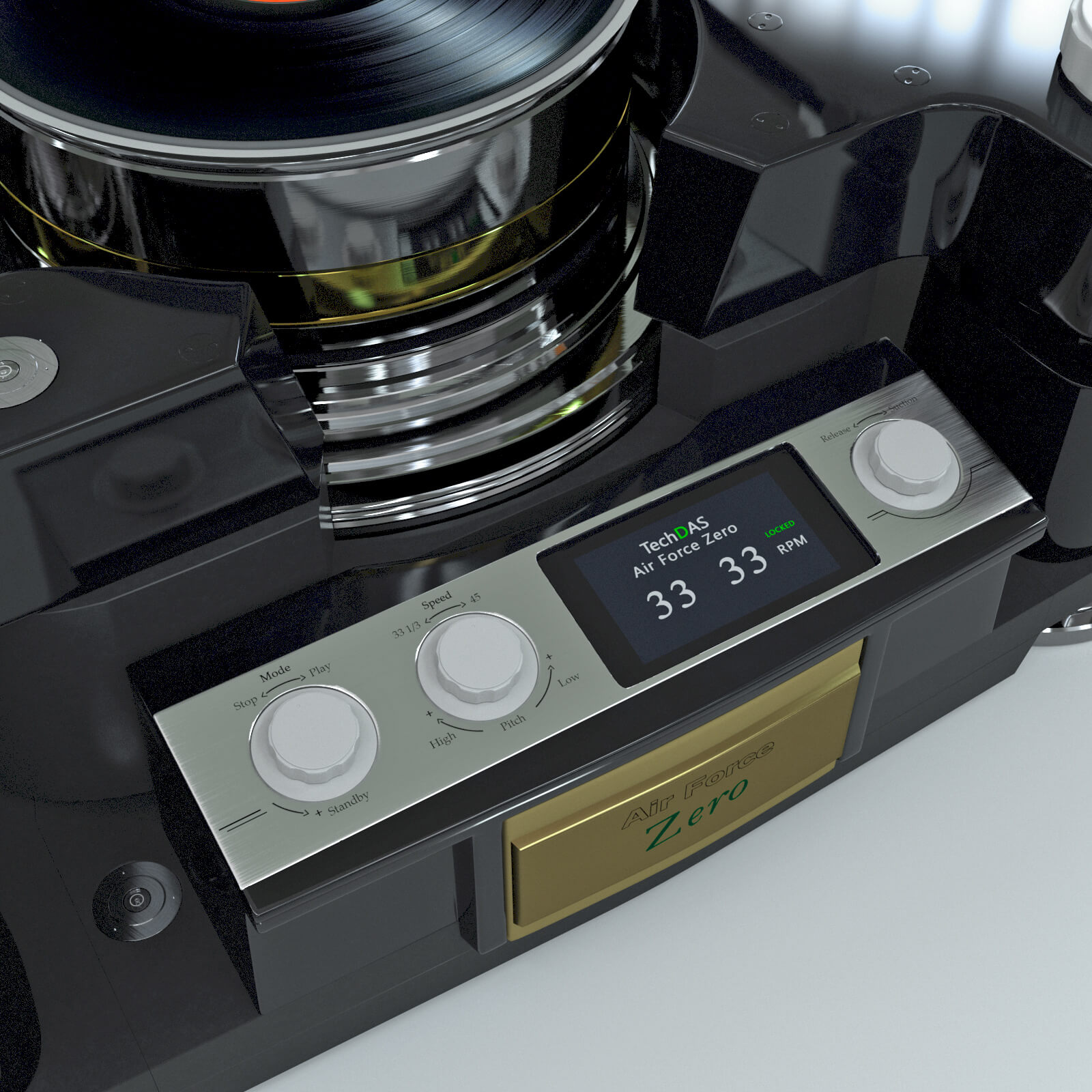 The Techdas Air Force Zero Vinyl Player 3D Model by North2023