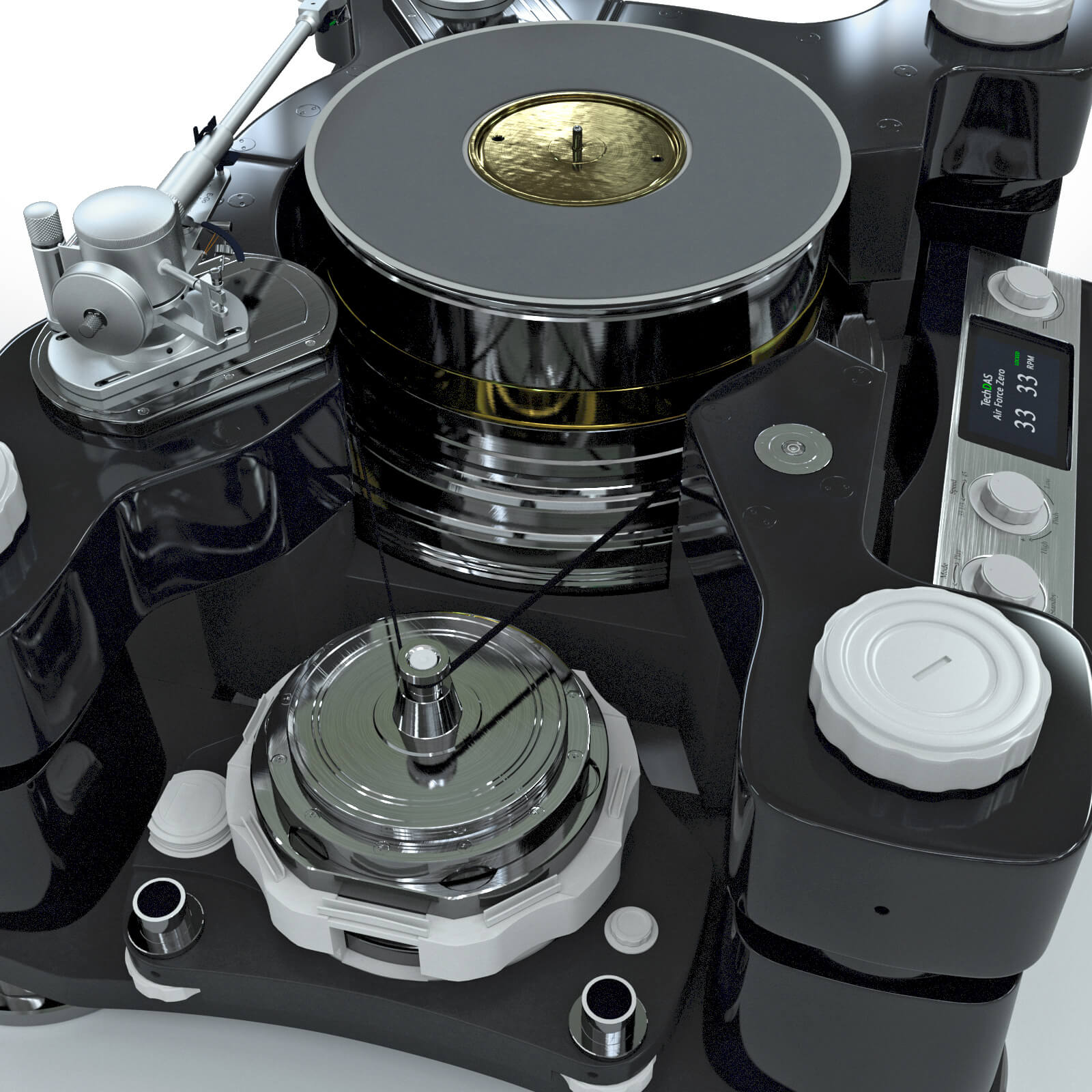 The Techdas Air Force Zero Vinyl Player 3D Model by North2023