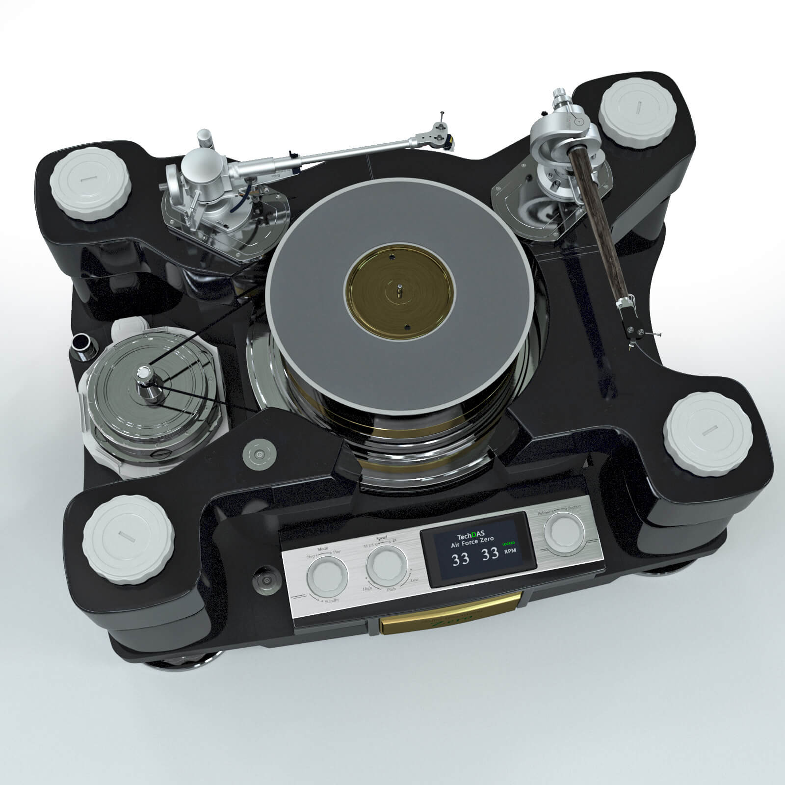 The Techdas Air Force Zero Vinyl Player 3D Model by North2023