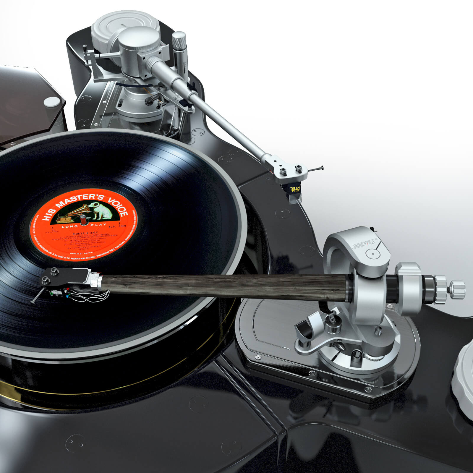 The Techdas Air Force Zero Vinyl Player 3D Model by North2023