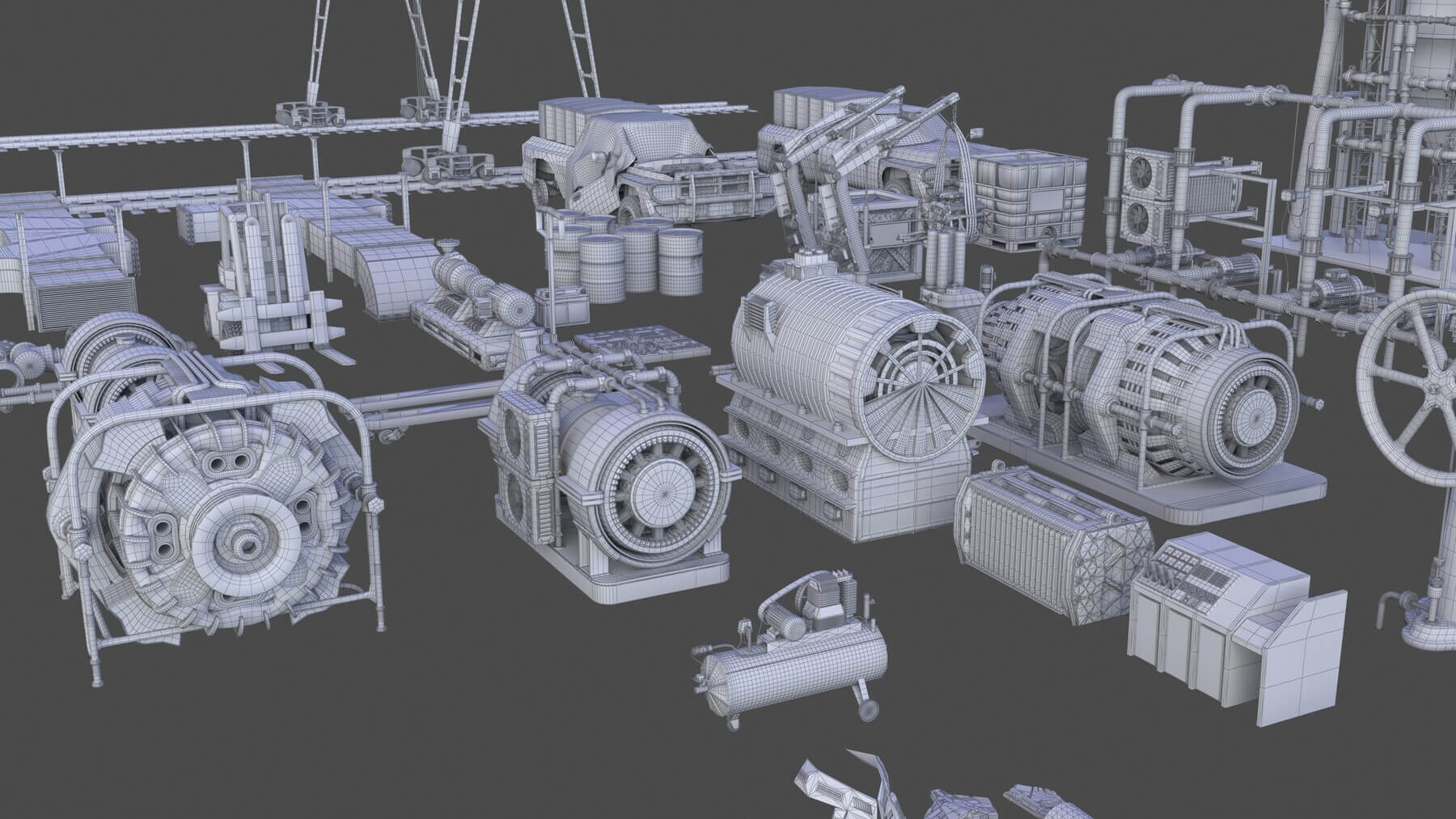 PBR Industrial Kitbash V2 - 200 Models 3D Model by Northlogic
