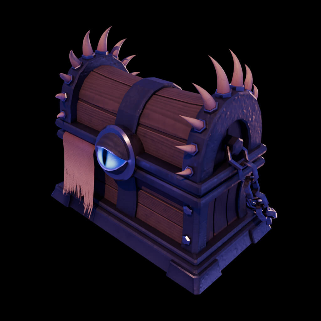 Dark Fantasy Chest - 3D Model by Not Cube