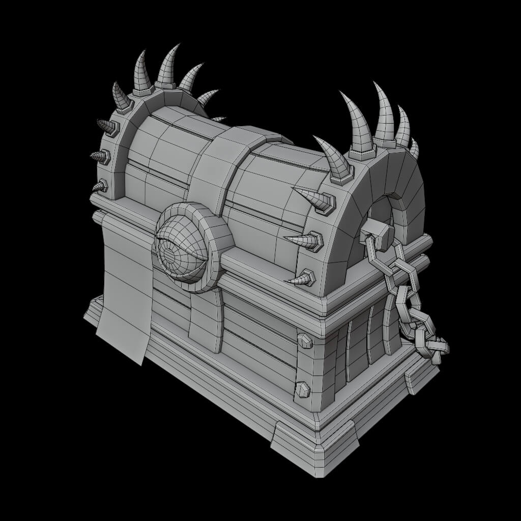 Dark Fantasy Chest - 3D Model by Not Cube