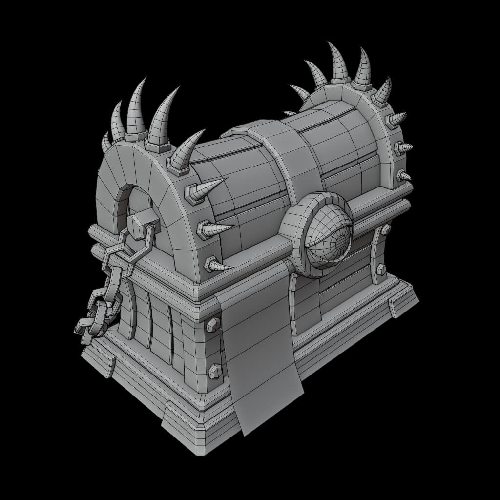 Dark Fantasy Chest - 3D Model by Not Cube