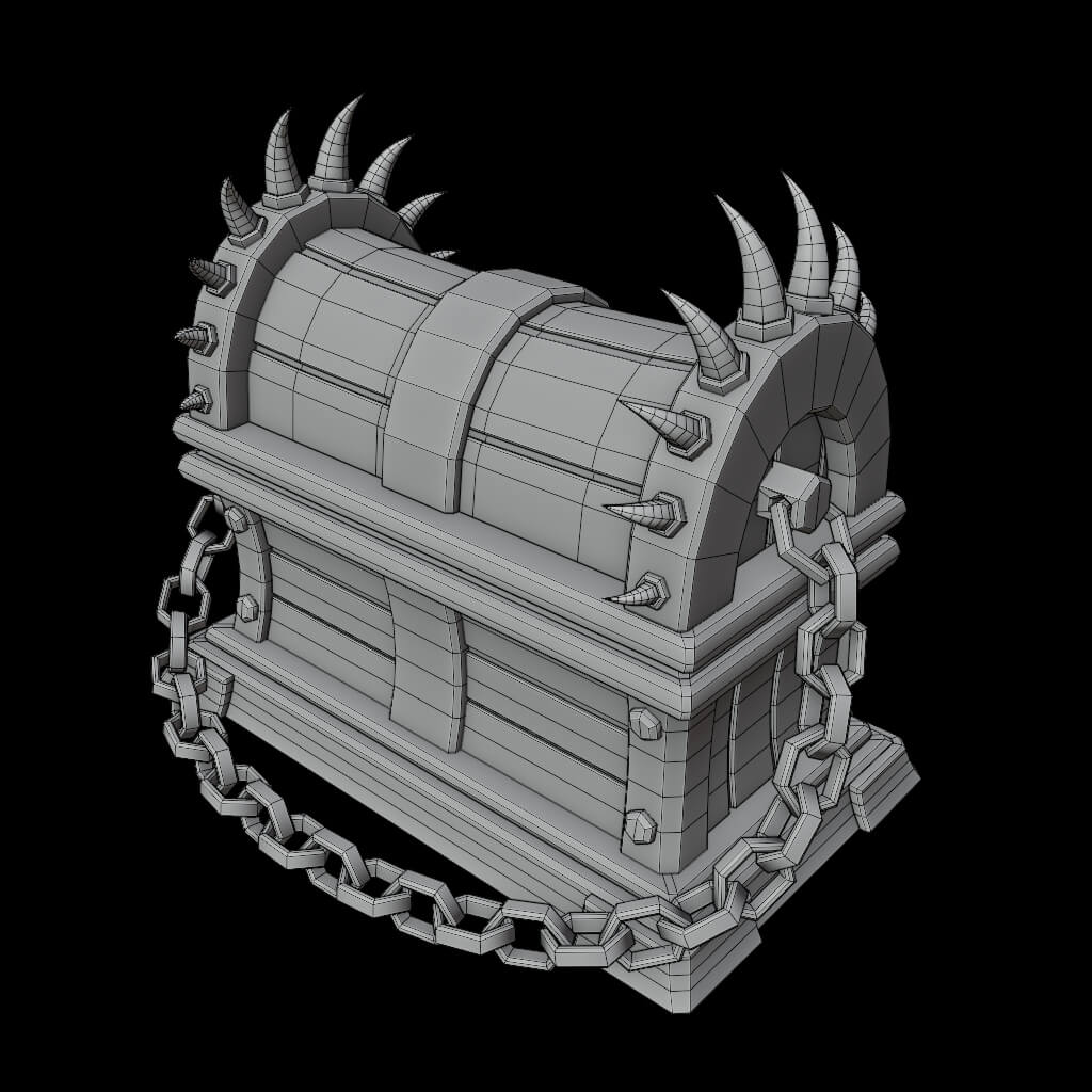Dark Fantasy Chest - 3D Model by Not Cube