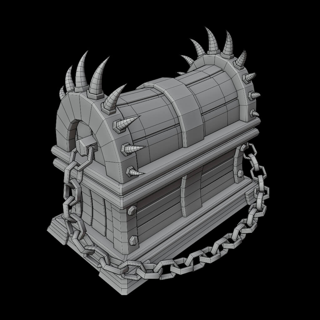 Dark Fantasy Chest - 3D Model by Not Cube