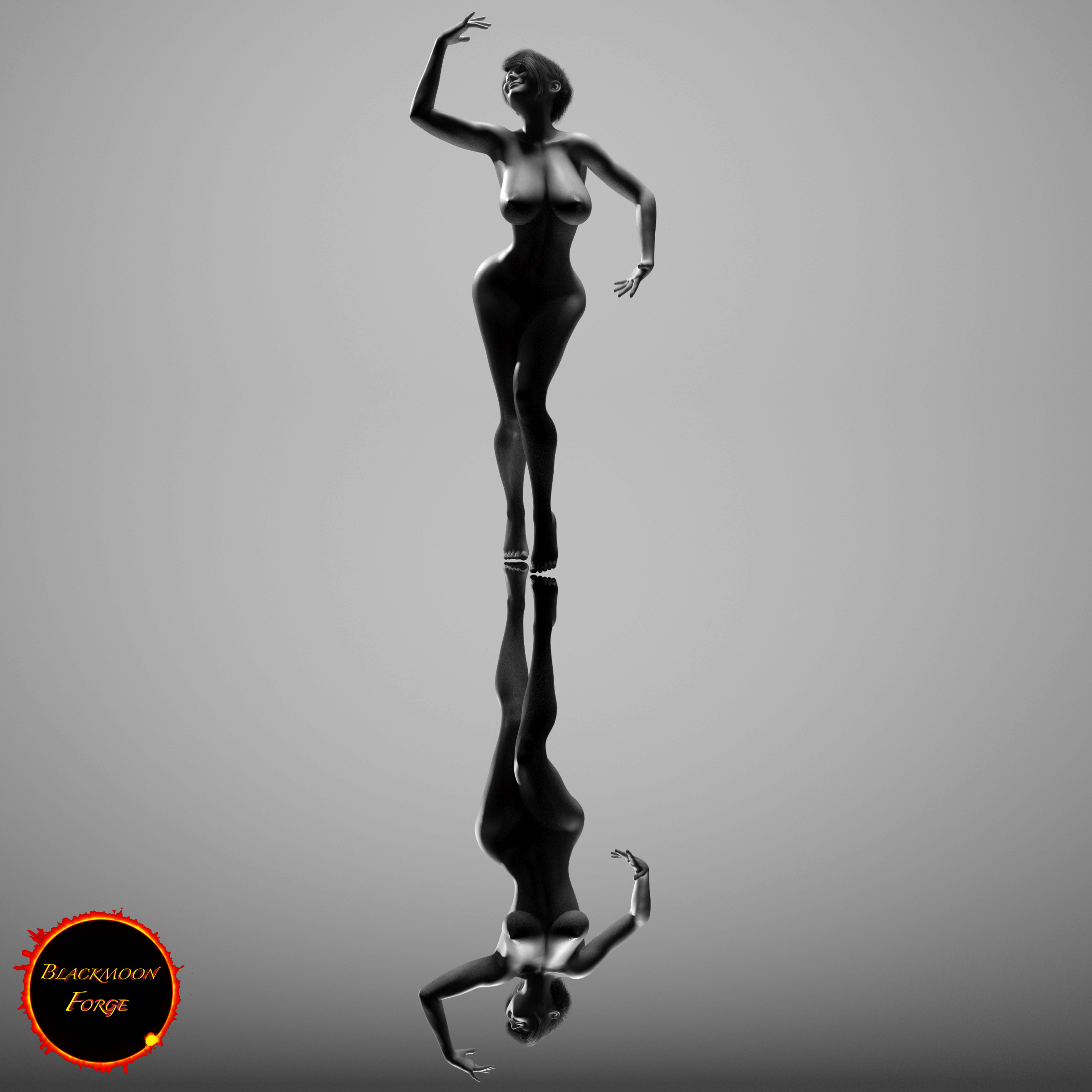 Paola Lights and Shadows 001 3D Render, Digital Art by Nunzio