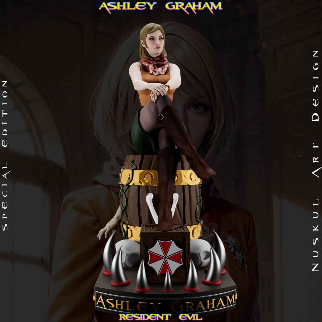 Ashley Graham - Resident Evil 4 3D Model by Nuskul Art