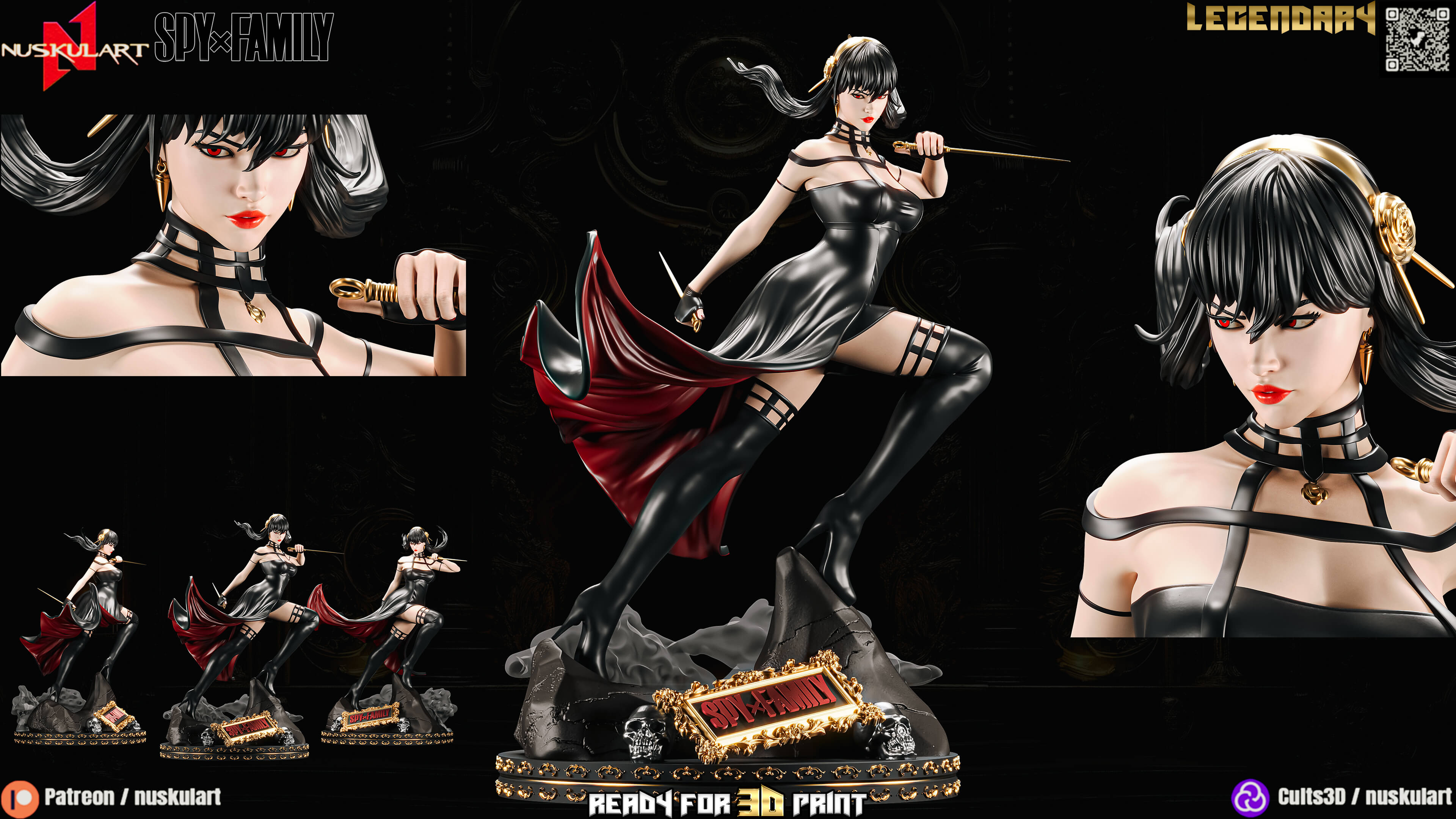 Yor Forger - Spy X Family - 3D Printing Figure Stl 3D Render