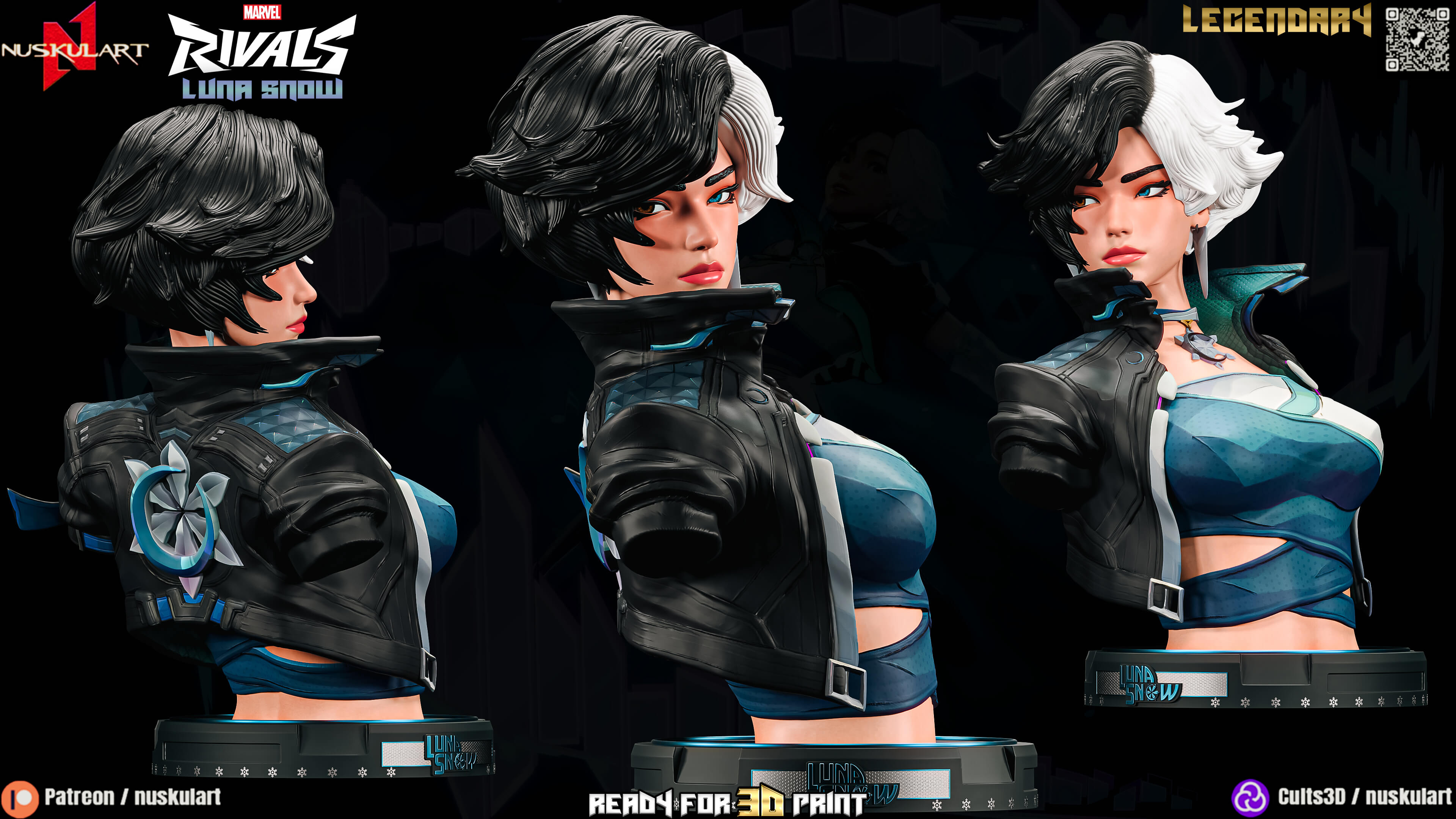 Luna Snow - Marvel Rivals - Collectible Legendary 3D Print by Nuskul Art