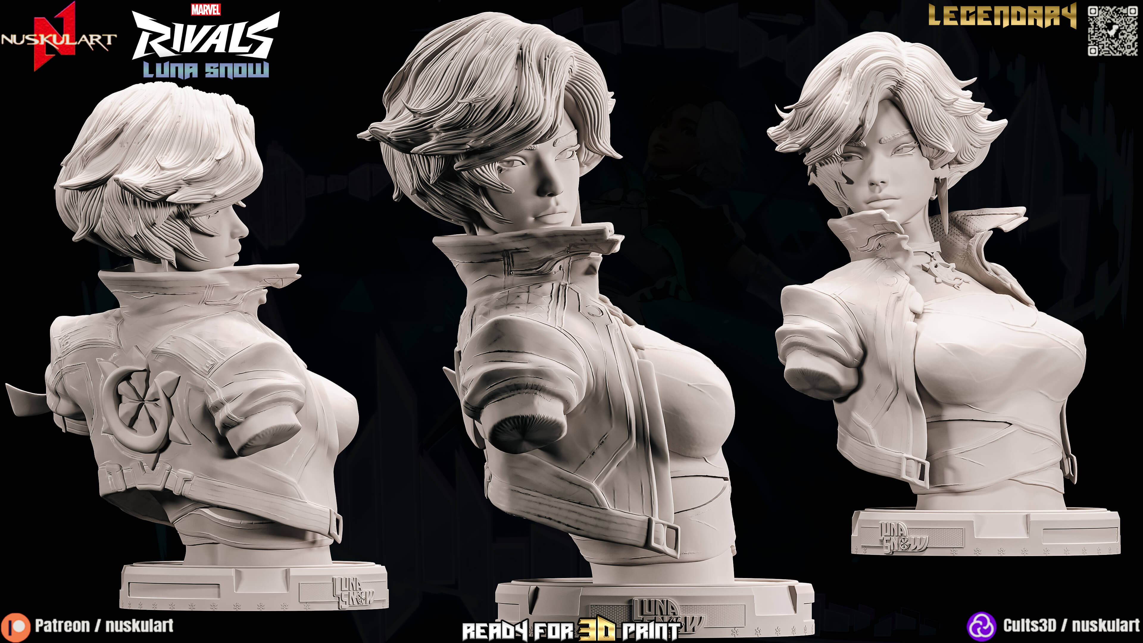 Luna Snow - Marvel Rivals - Collectible Legendary 3D Print by Nuskul Art