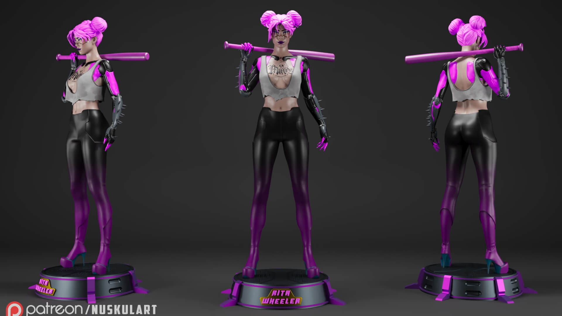 Rita Wheeler - Cyberpunk 2077 3D Model by Nuskul Art