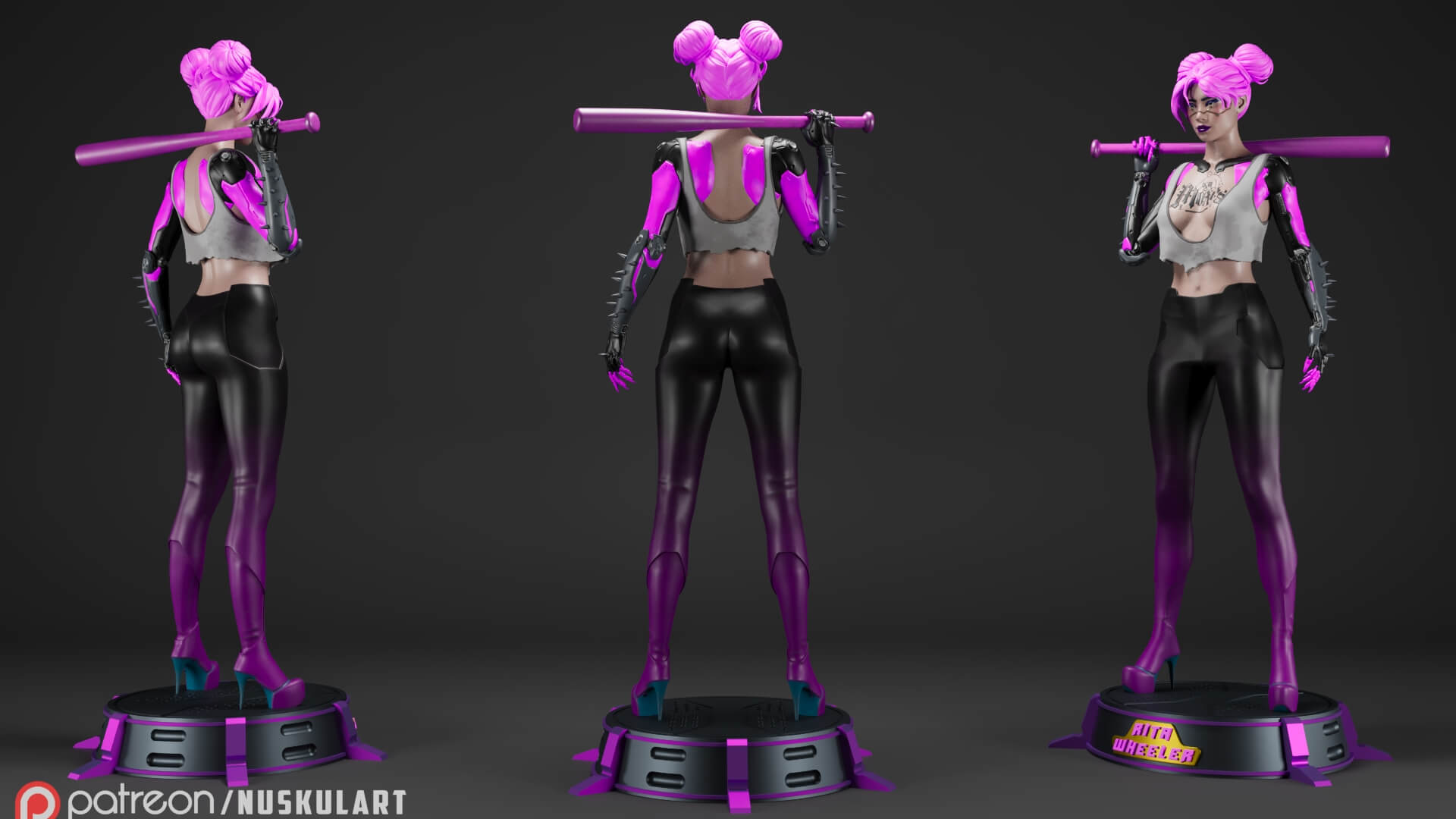 Rita Wheeler - Cyberpunk 2077 - Collectible - 3D Print by Nuskul Art