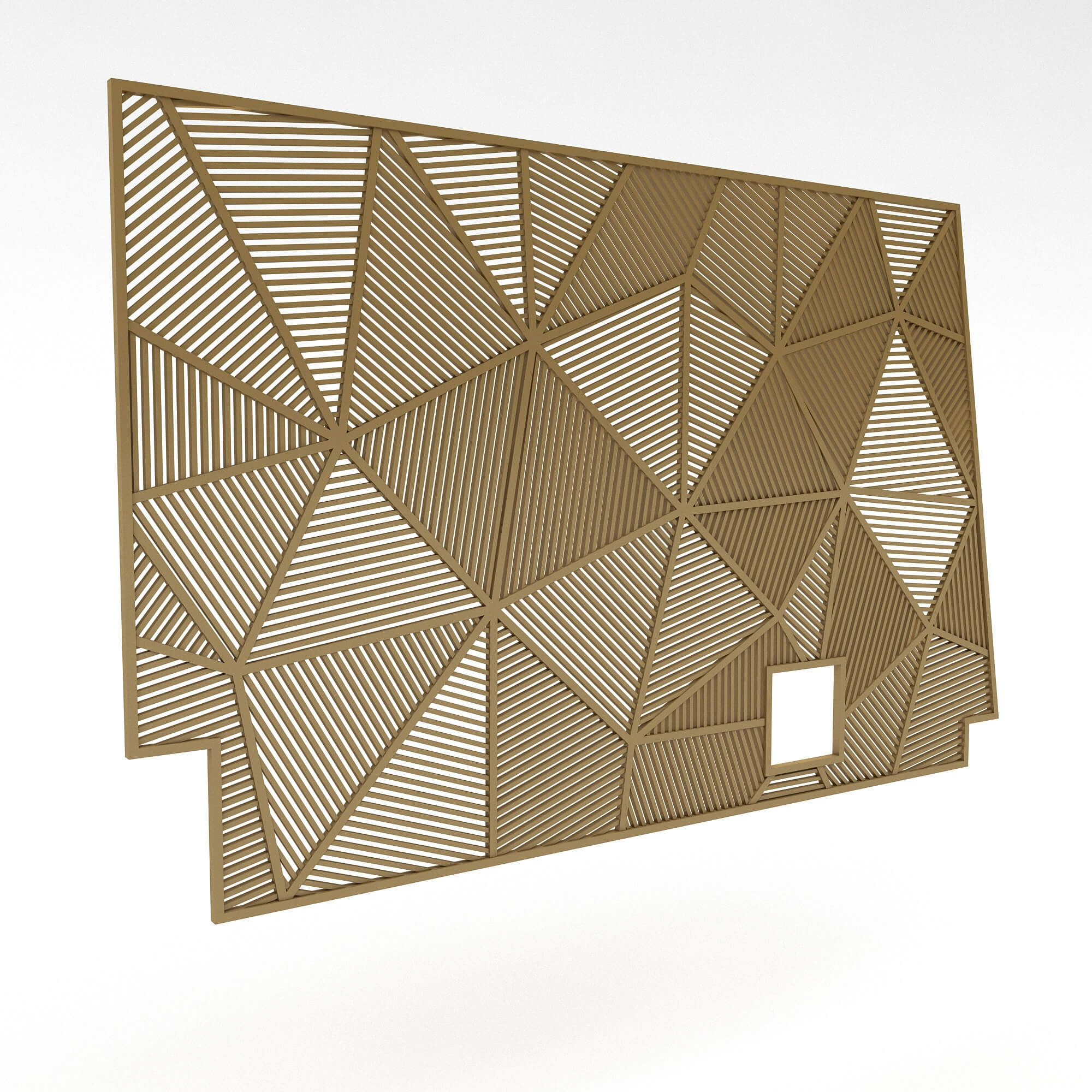 Asymmetrical Wooden Ceiling - 3D Model by nvere