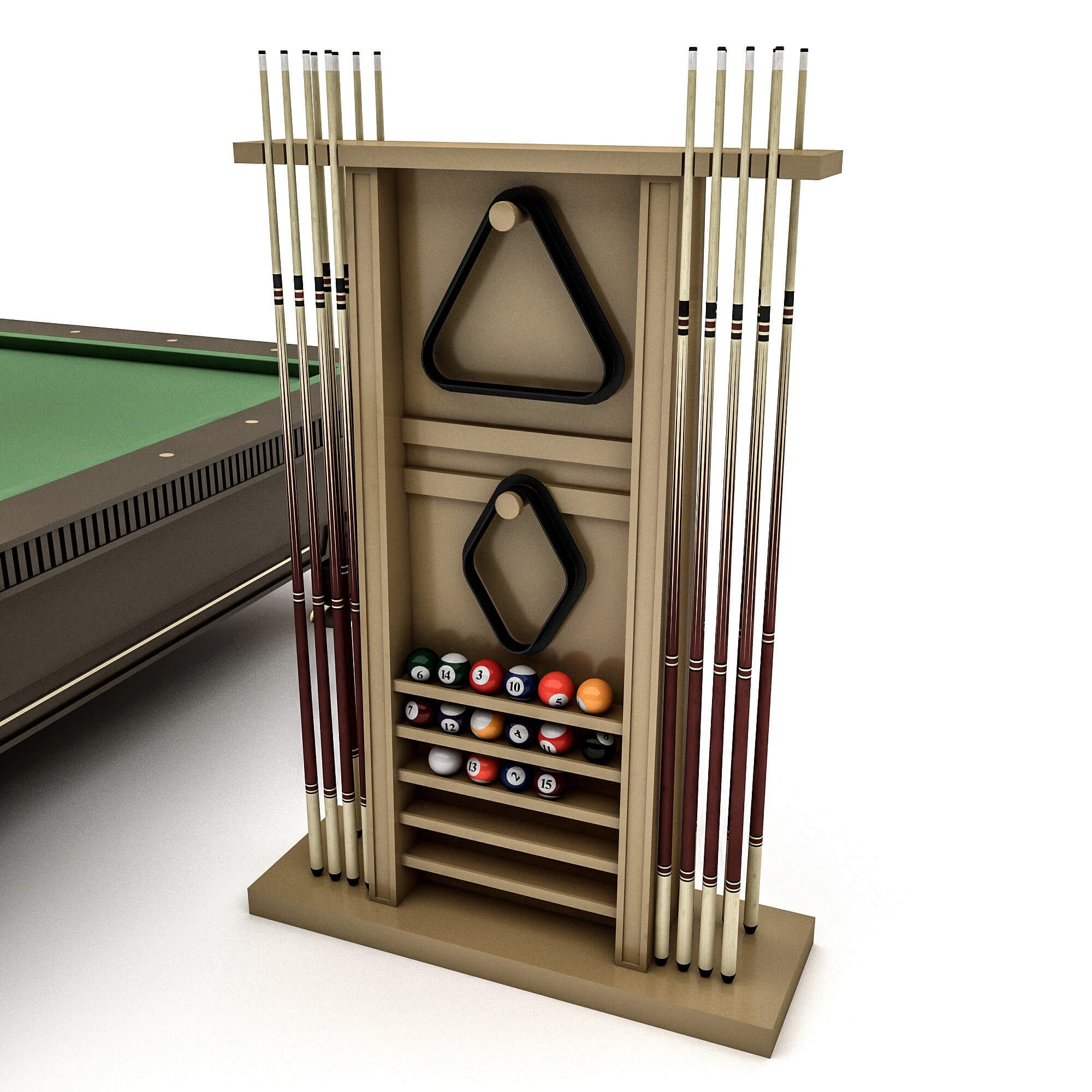 Billiard Hall Assets - 3D Model by nvere