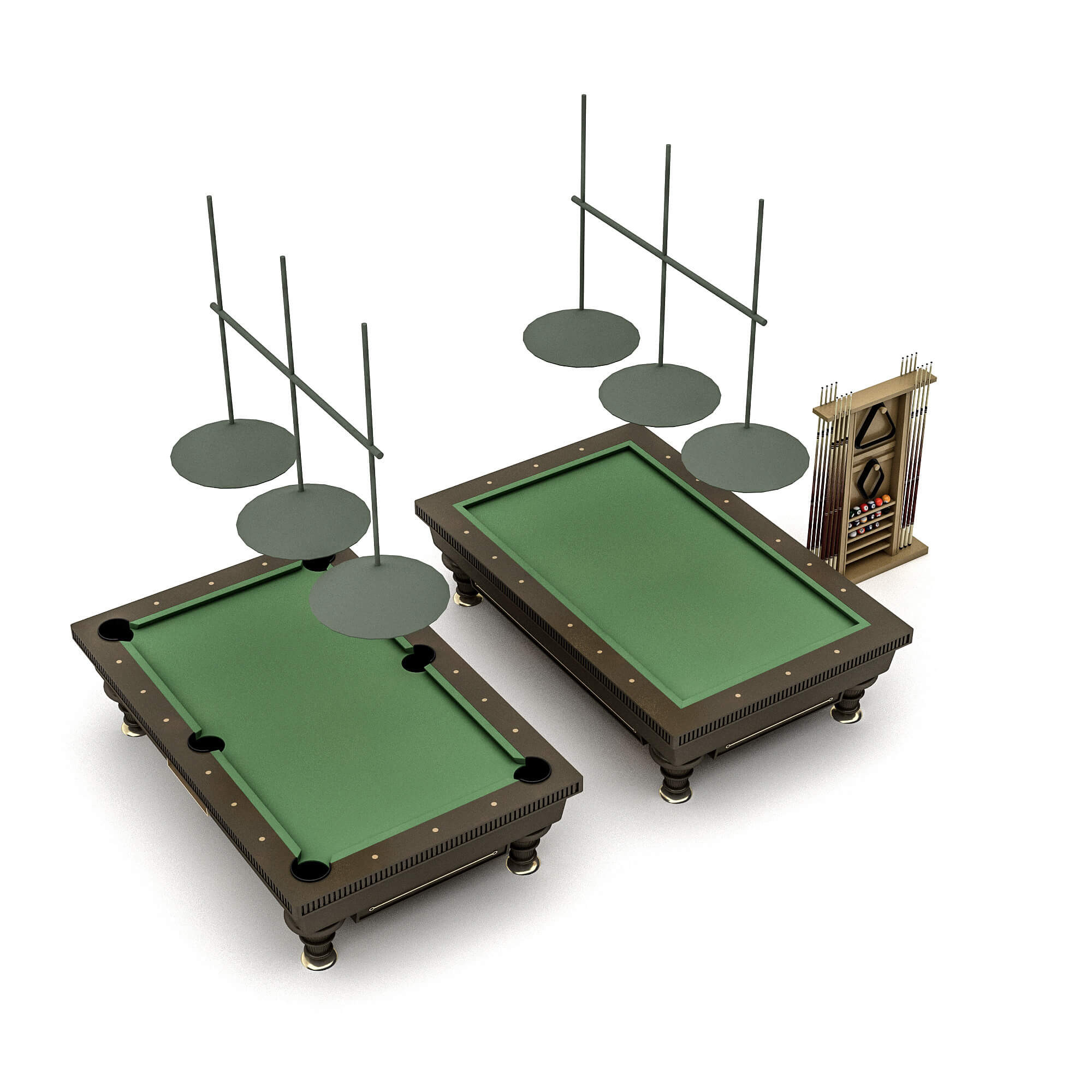 Billiard Hall Assets - 3D Model by nvere