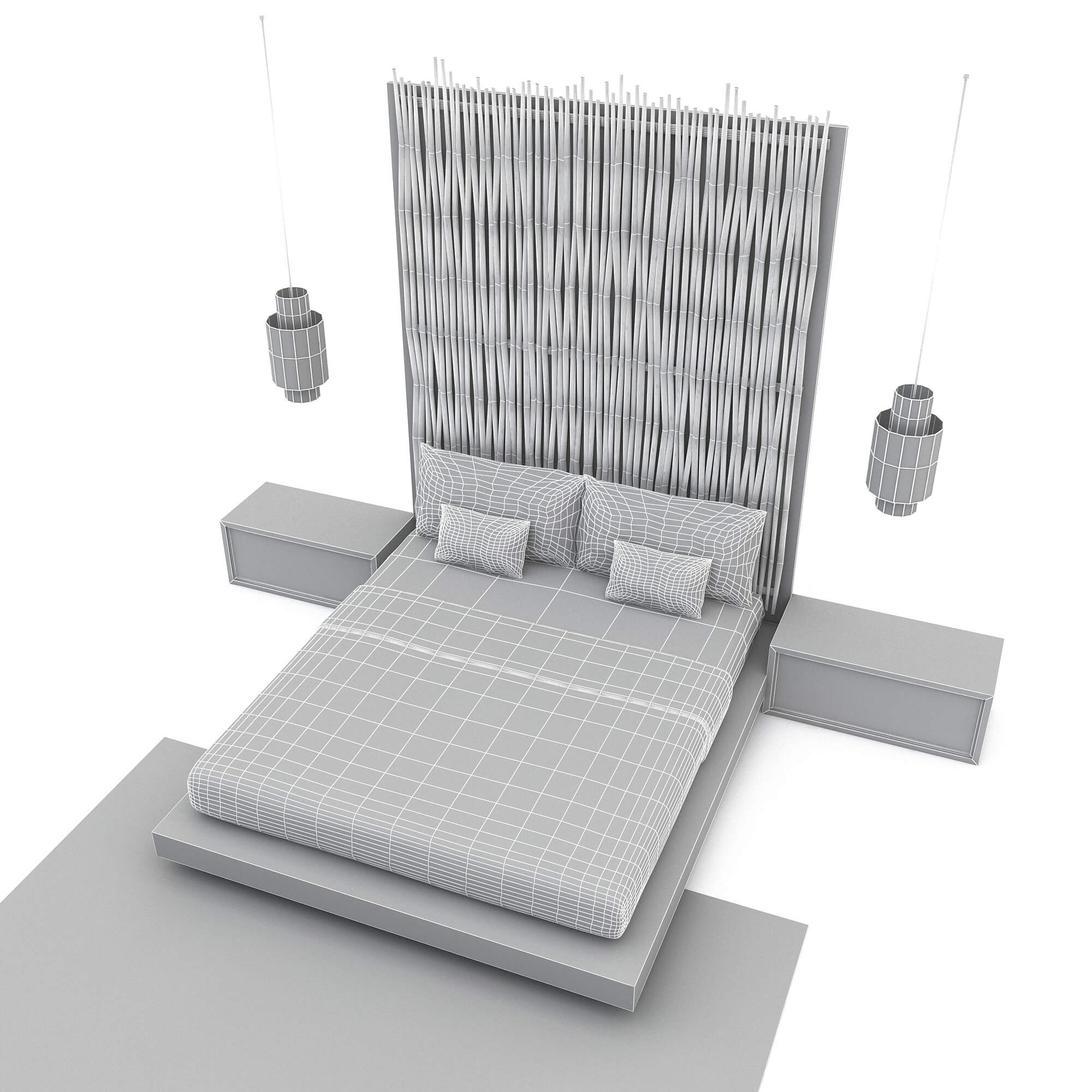 Bohemian Bed 03 - 3D Model by nvere