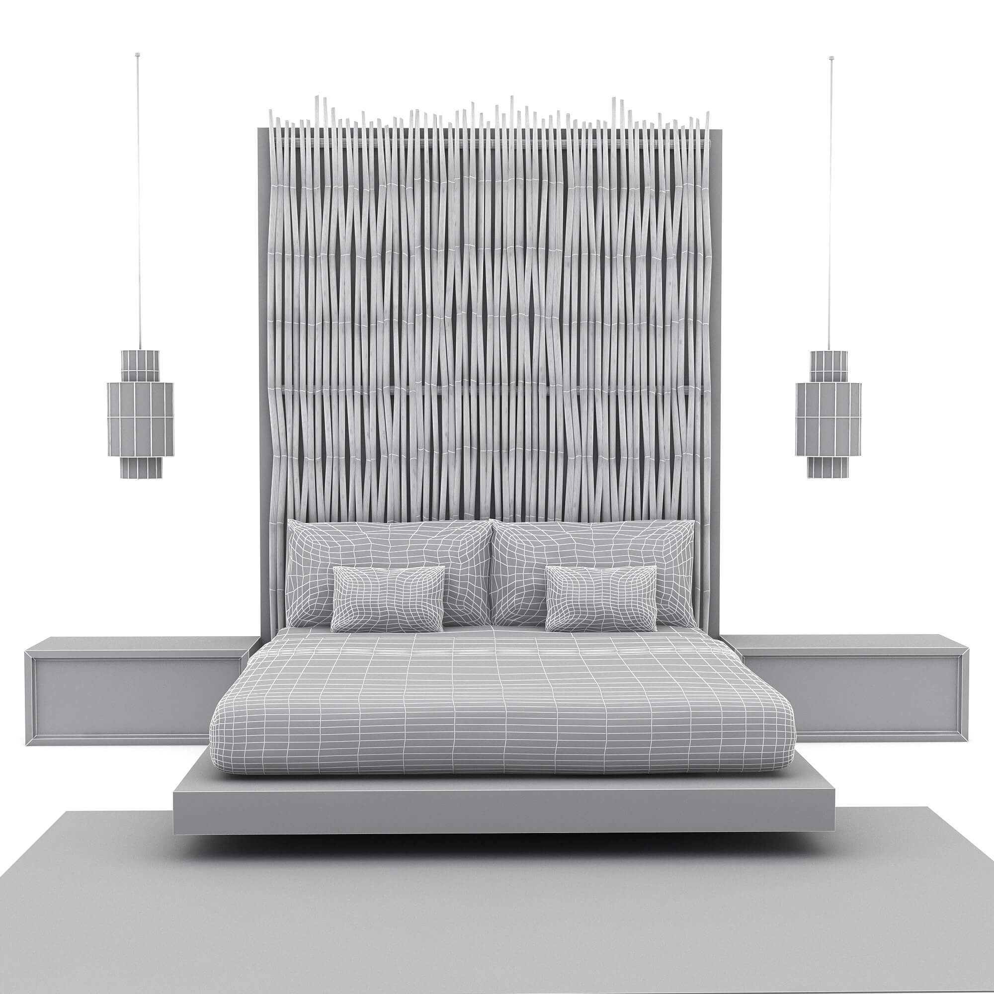 Bohemian Bed 03 - 3D Model by nvere