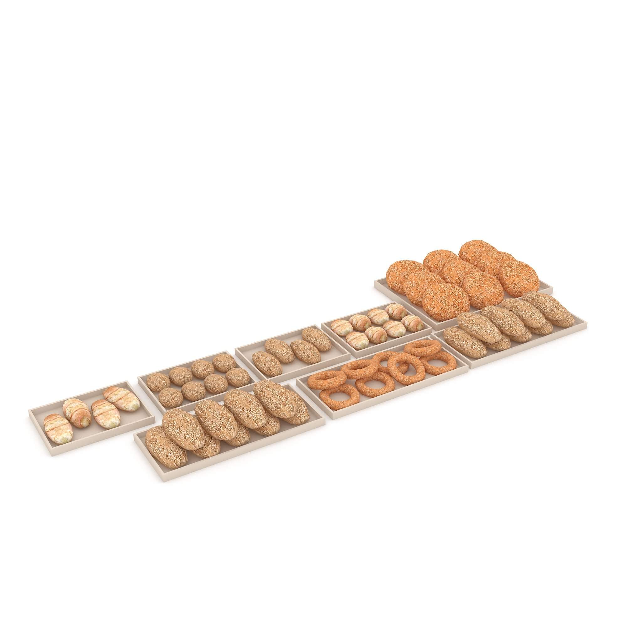 Bread Types - 3D Model by nvere