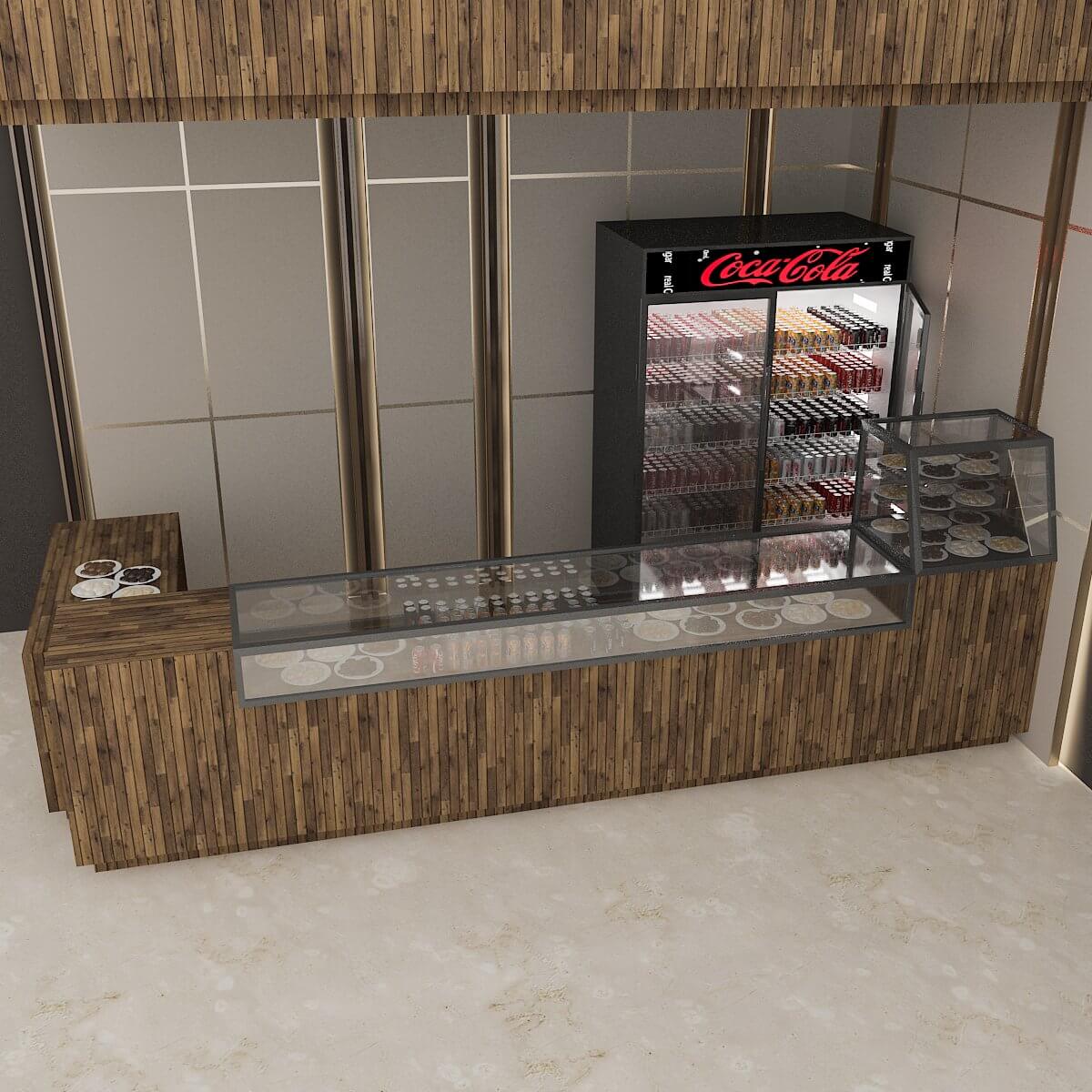 Small Cafe - 3D Model by nvere