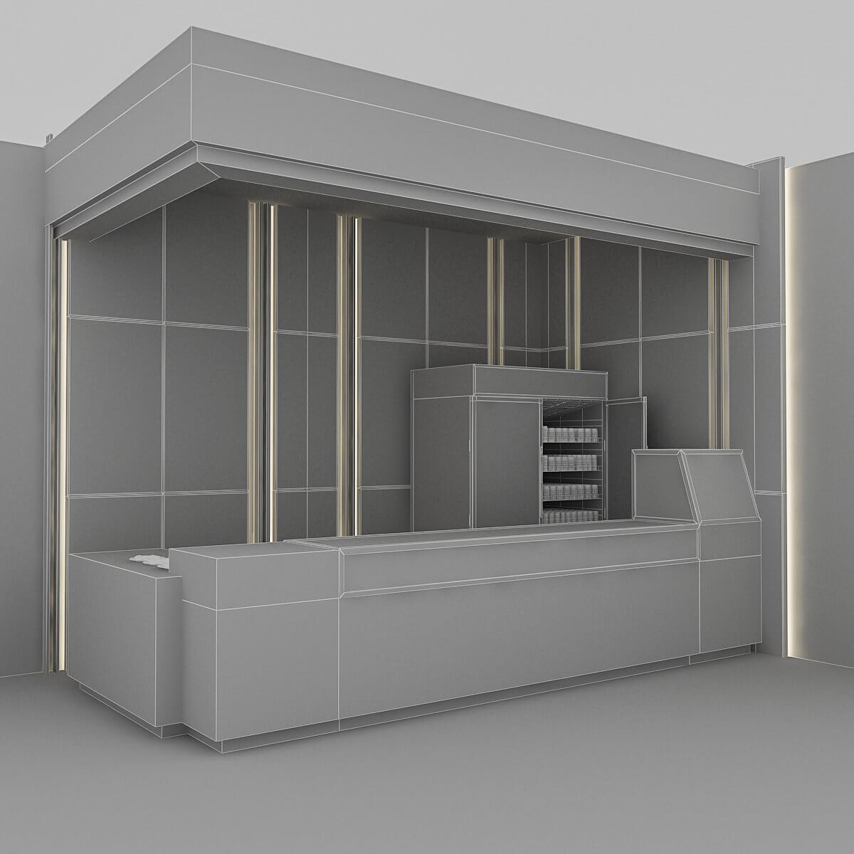 Small Cafe - 3D Model by nvere