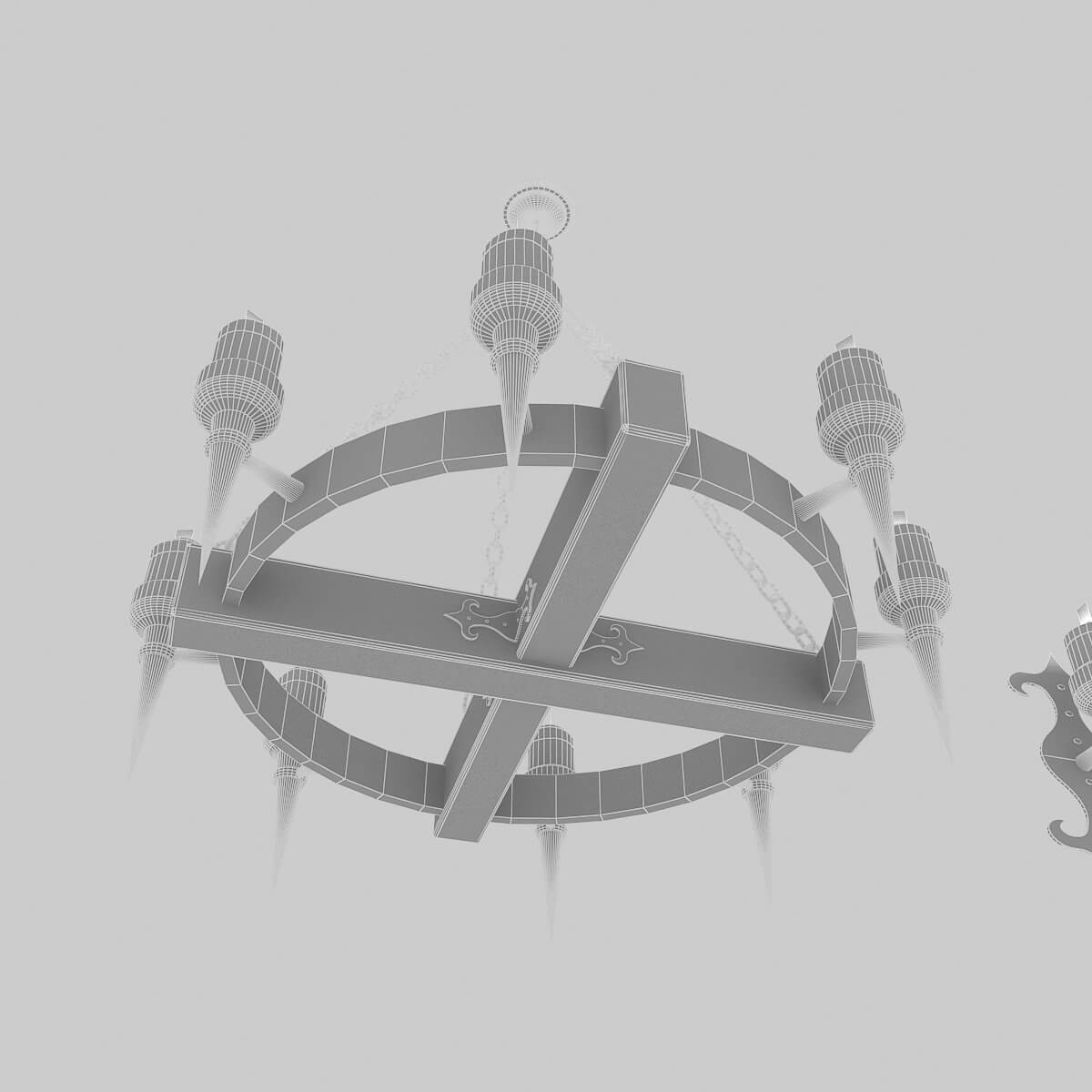 Contemporary Ceiling Light - 3D Model by nvere