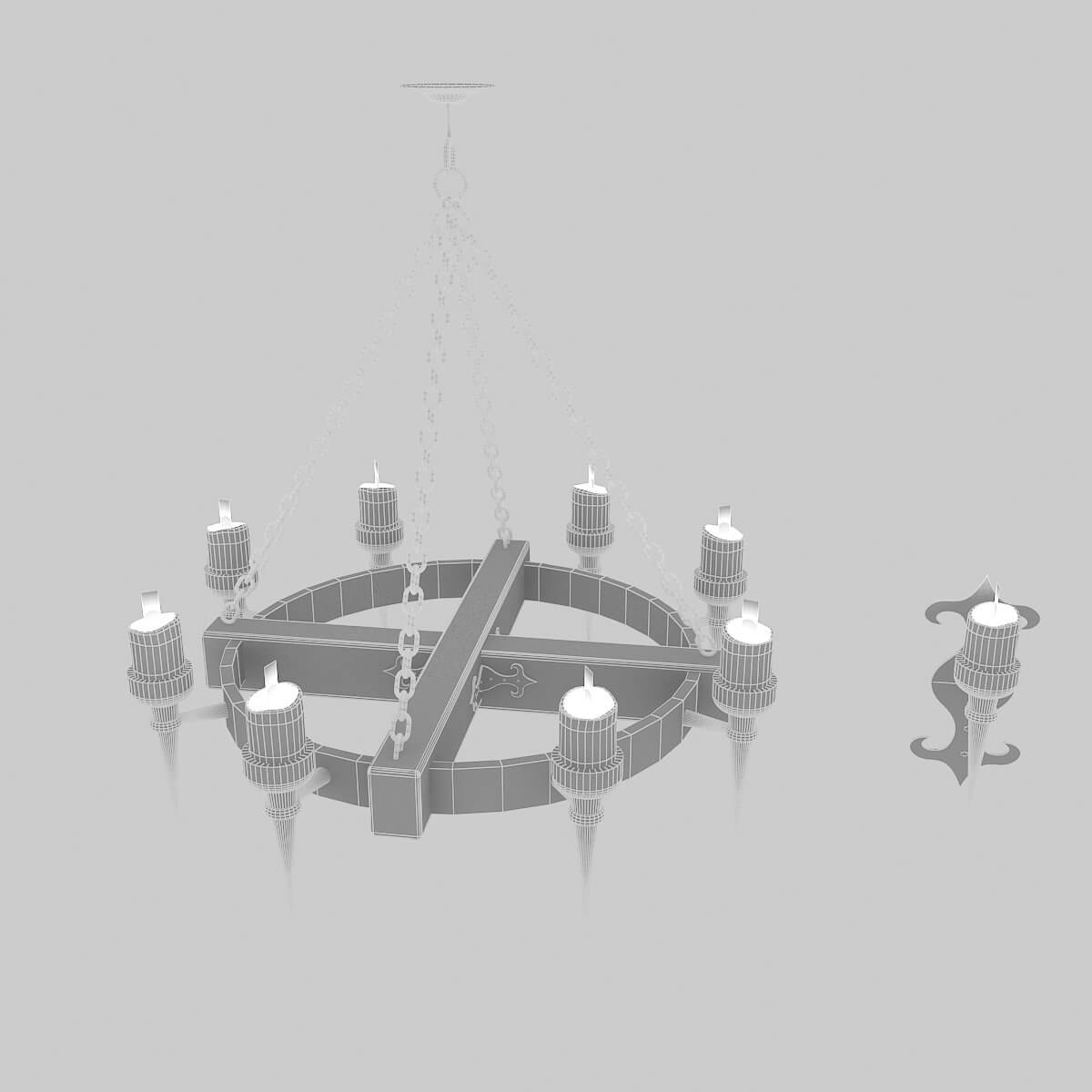 Contemporary Ceiling Light - 3D Model by nvere