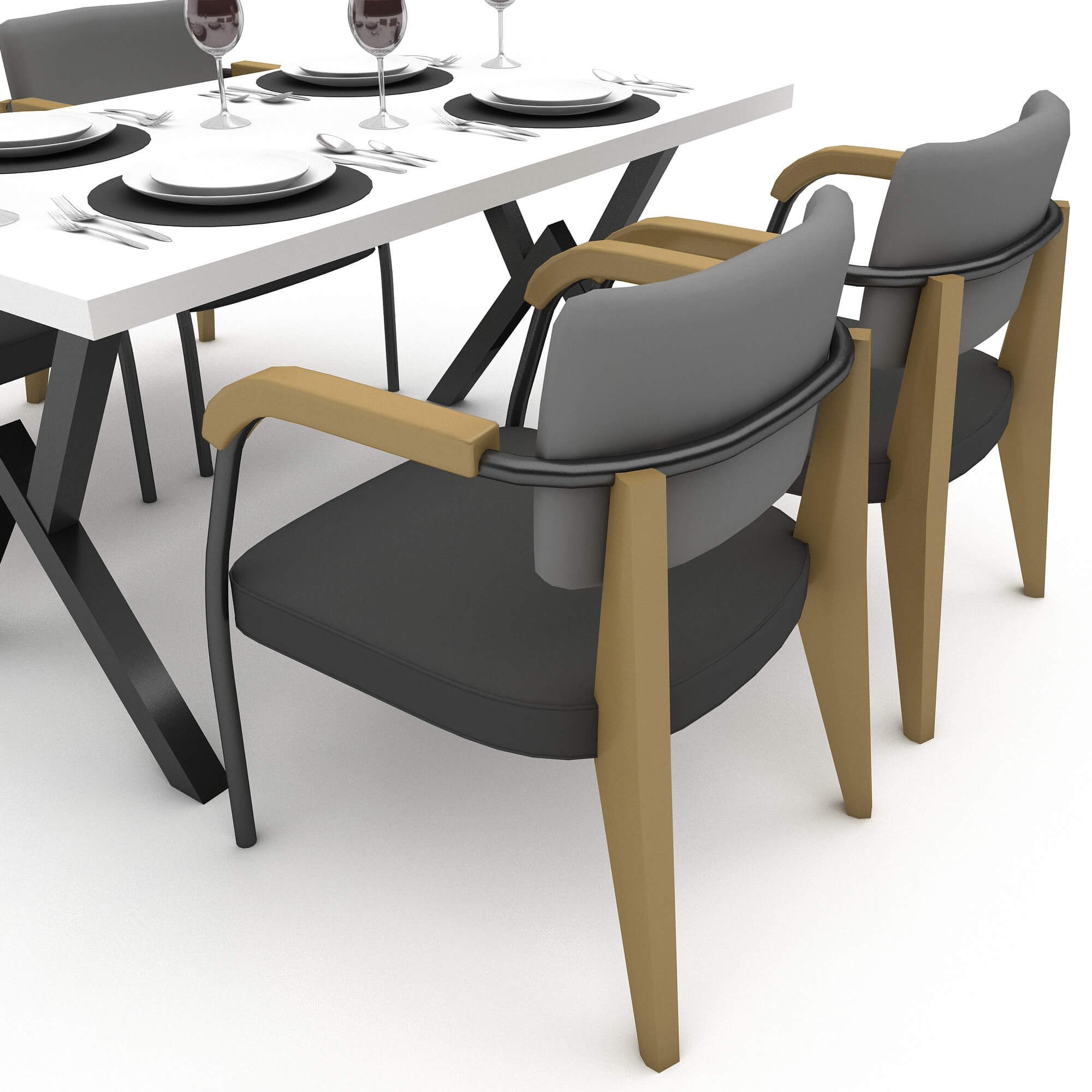 Dining Table 001 - 3D Model by nvere