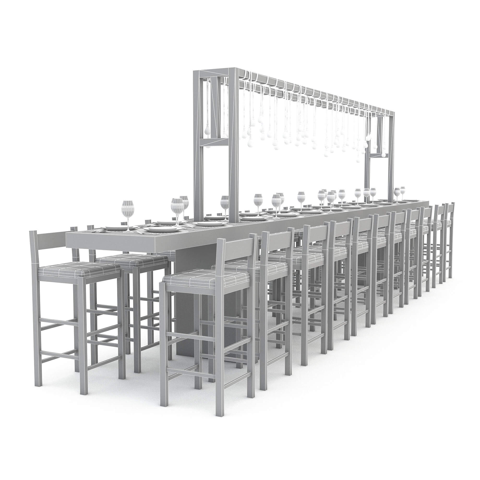 Dining Table 007 - 3D Model by nvere