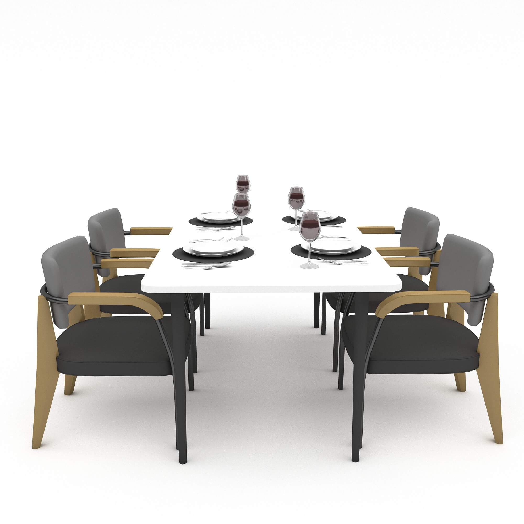 Dining Table 010 - 3D Model by nvere