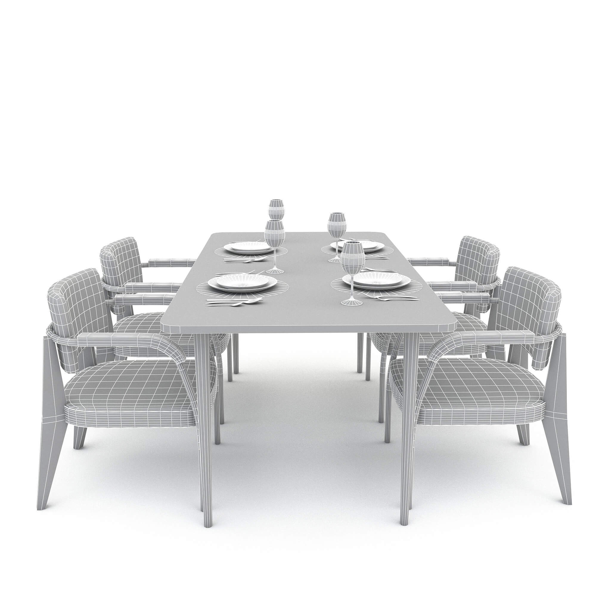 Dining Table 010 - 3D Model by nvere