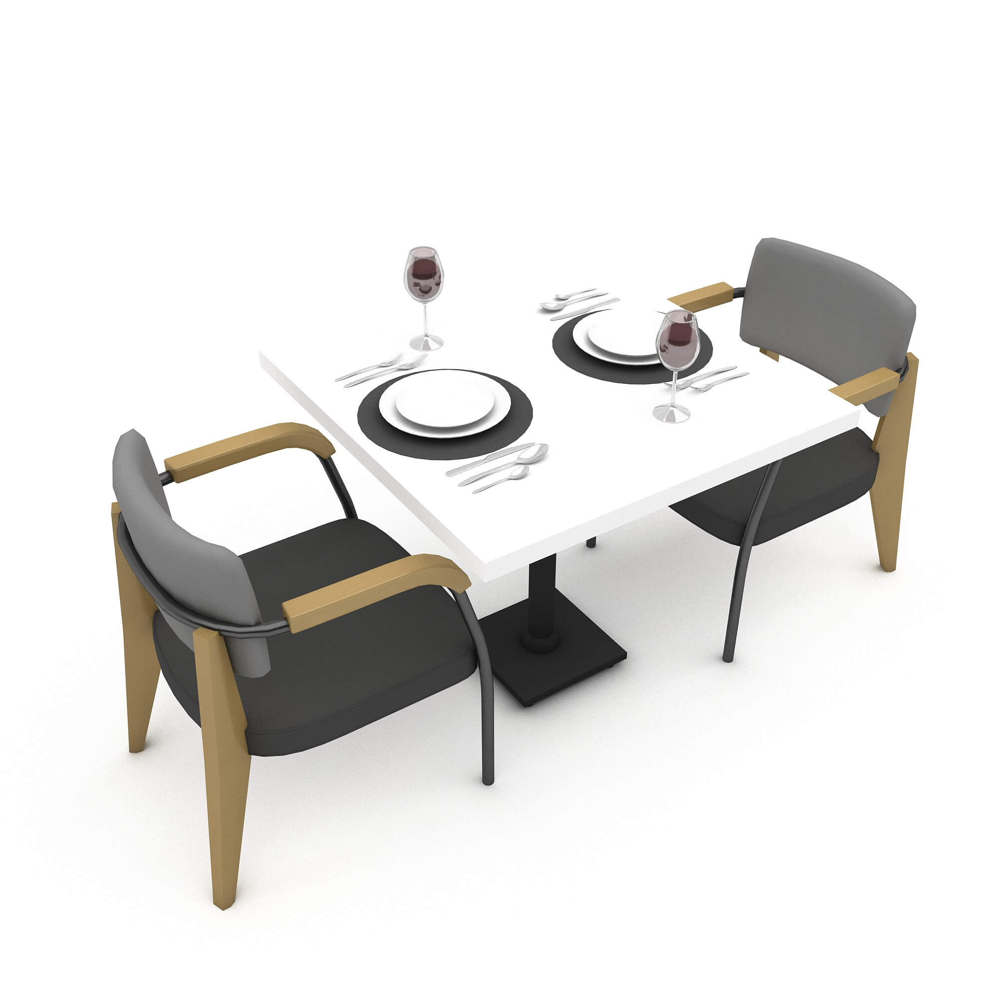 Dining Table 011 - 3D Model by nvere