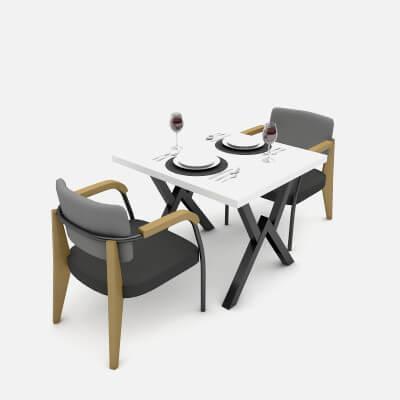 Dining Table 011 - 3D Model by nvere