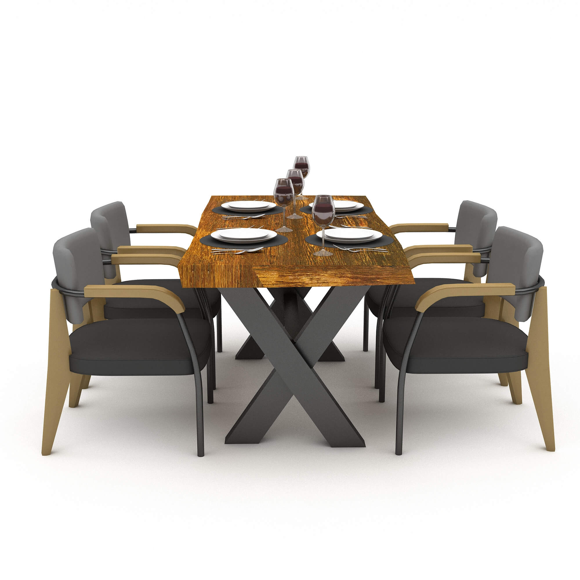 Dining Table 013 - 3D Model by nvere