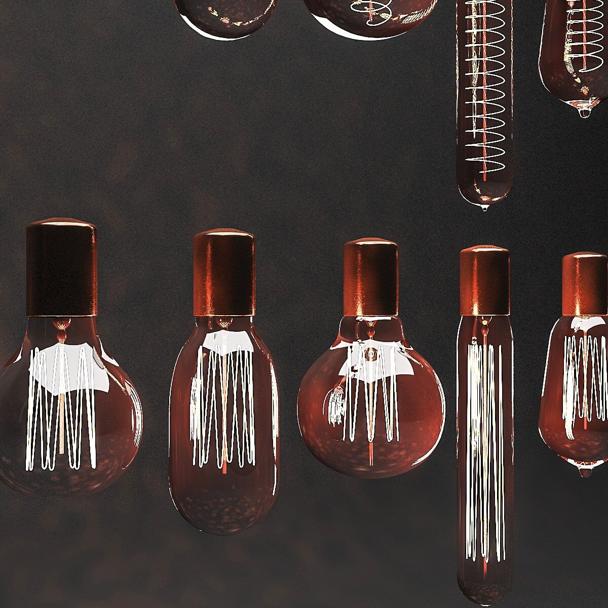 Filament Bulbs - 3D Model by nvere