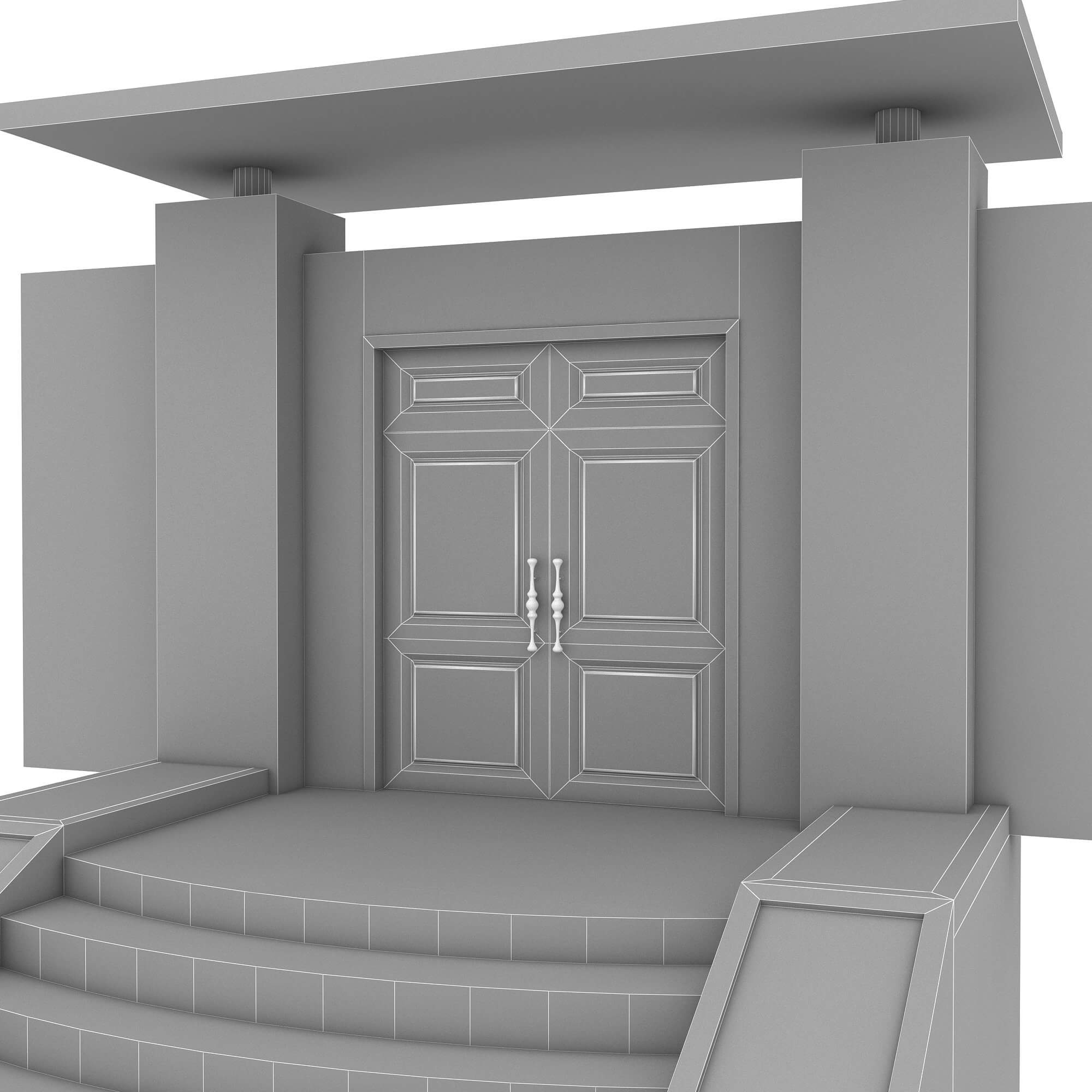 Garden Wall Door - 3D Model by nvere