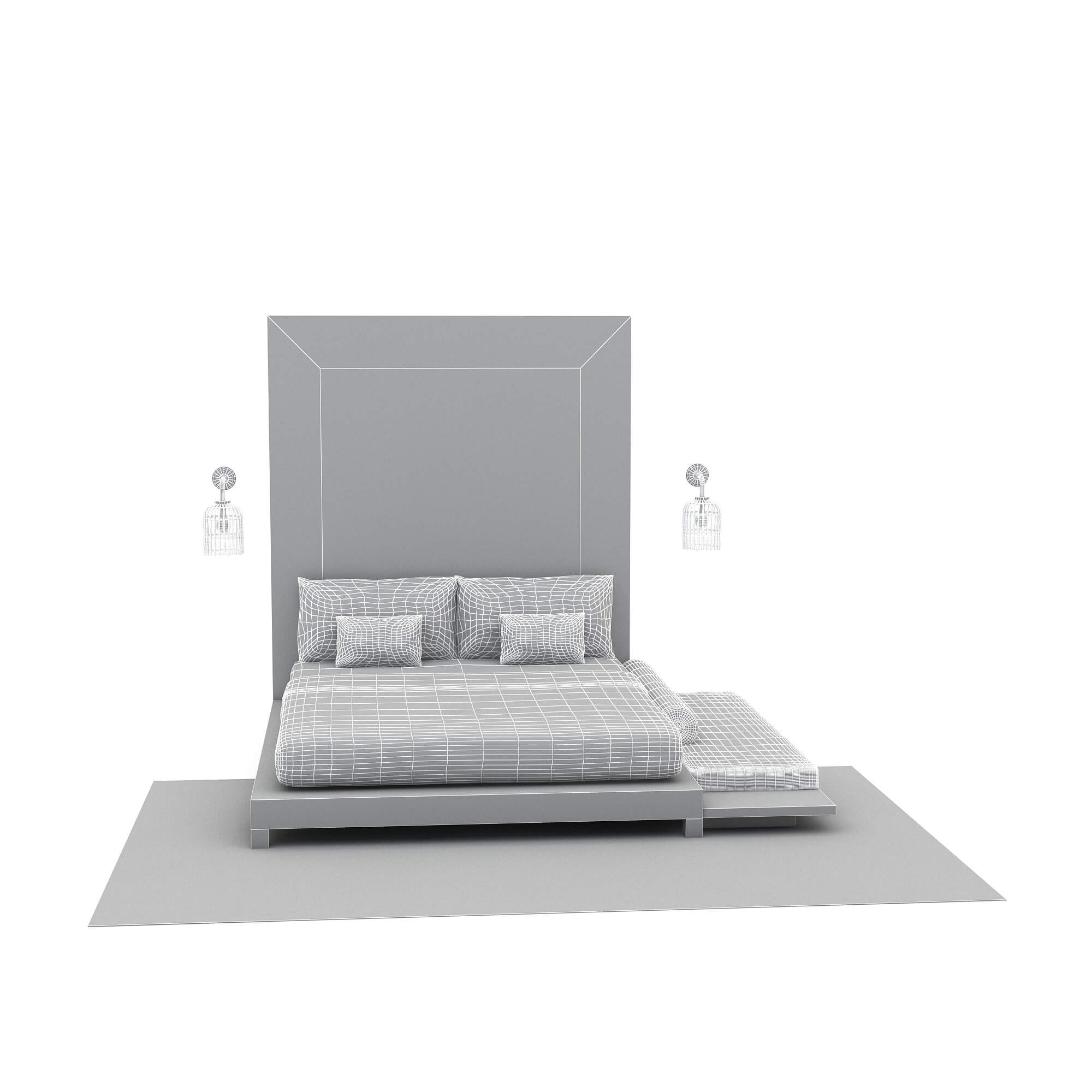 Bohemian Bed 01 - 3D Model by nvere