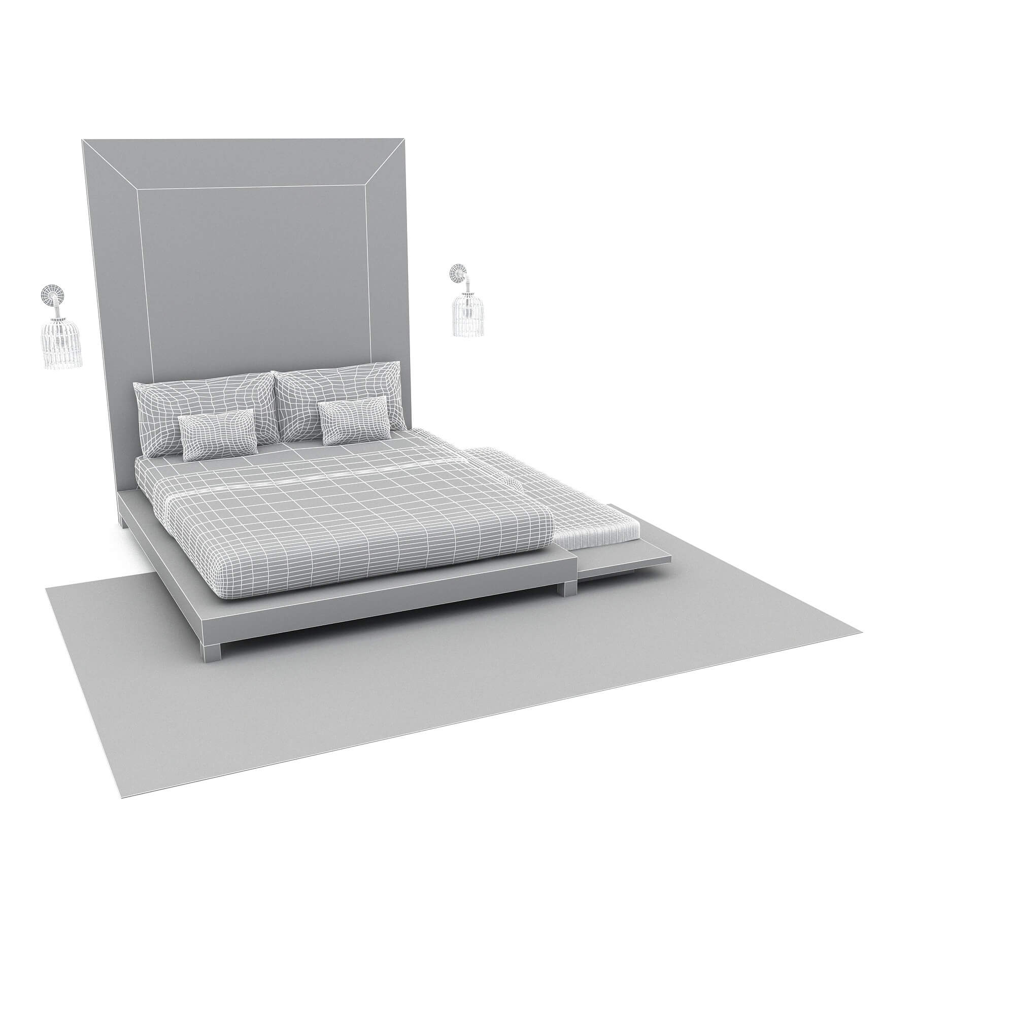 Bohemian Bed 01 - 3D Model by nvere