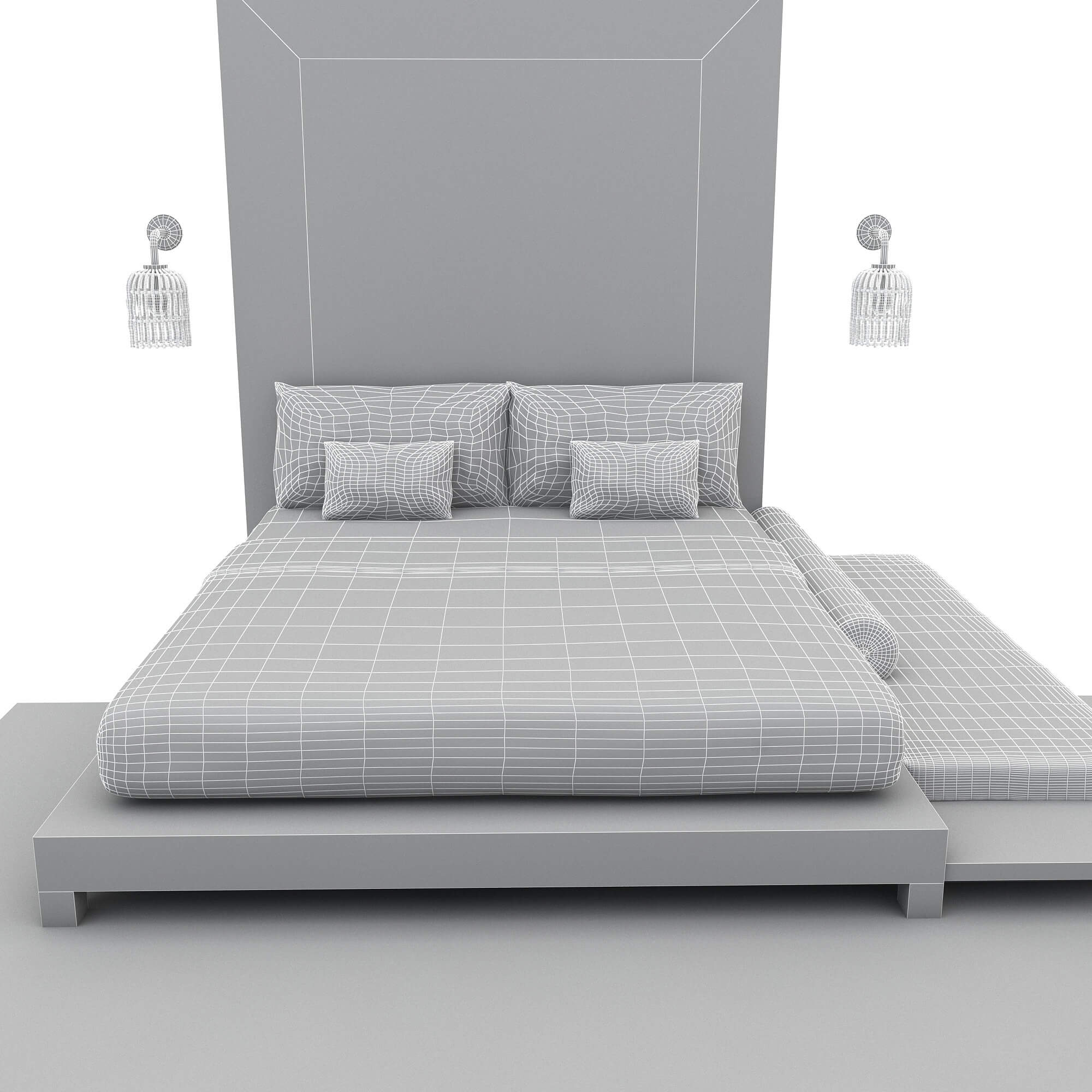 Bohemian Bed 01 - 3D Model by nvere