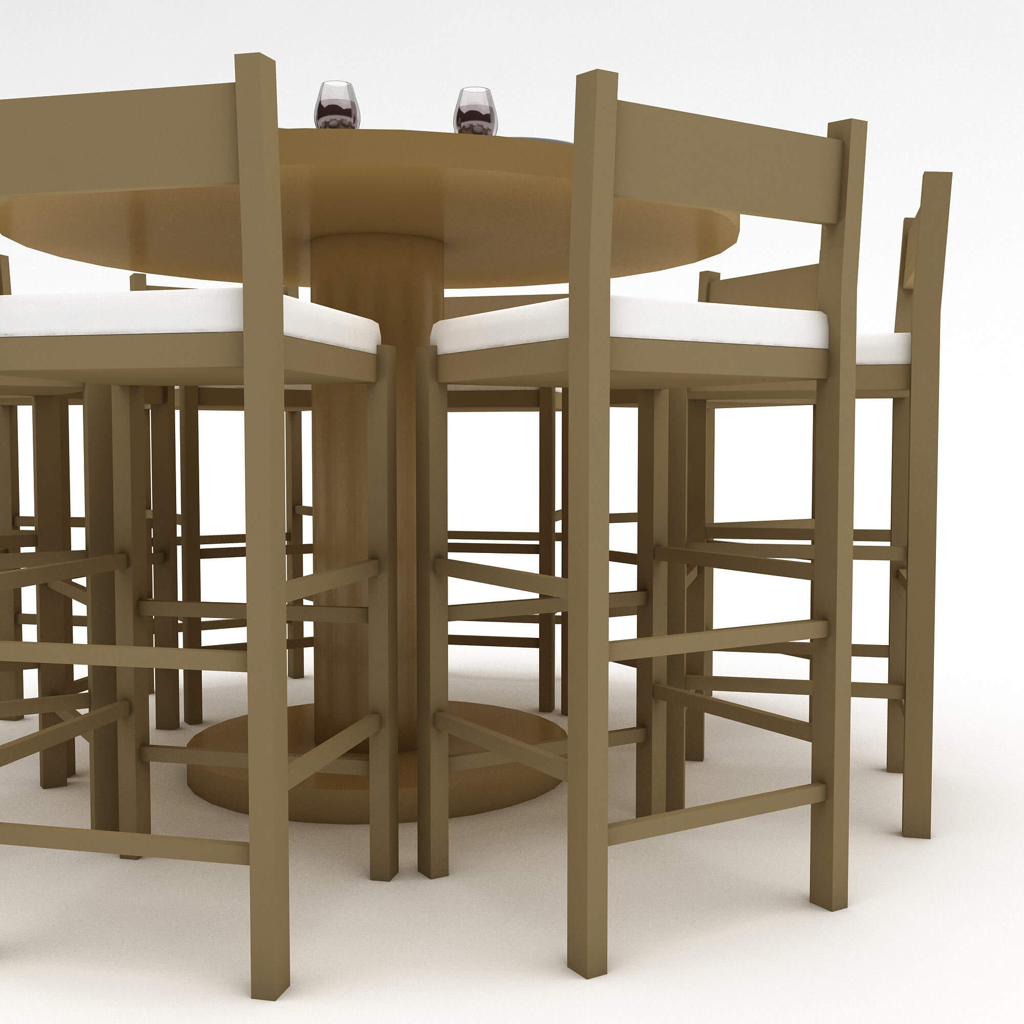 Dining Table 004 - 3D Model by nvere