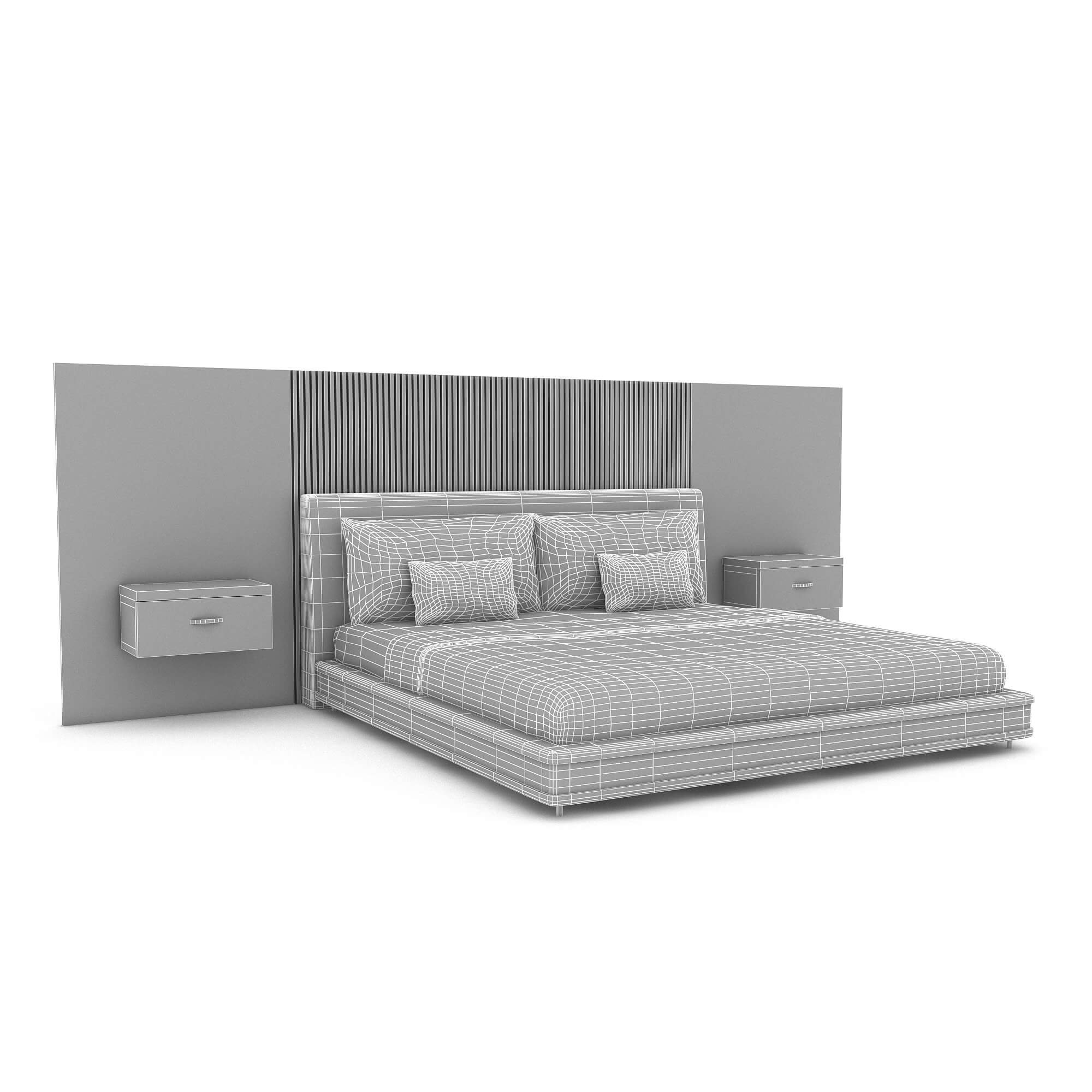 Modern Bed Design 01 - 3D Model by nvere