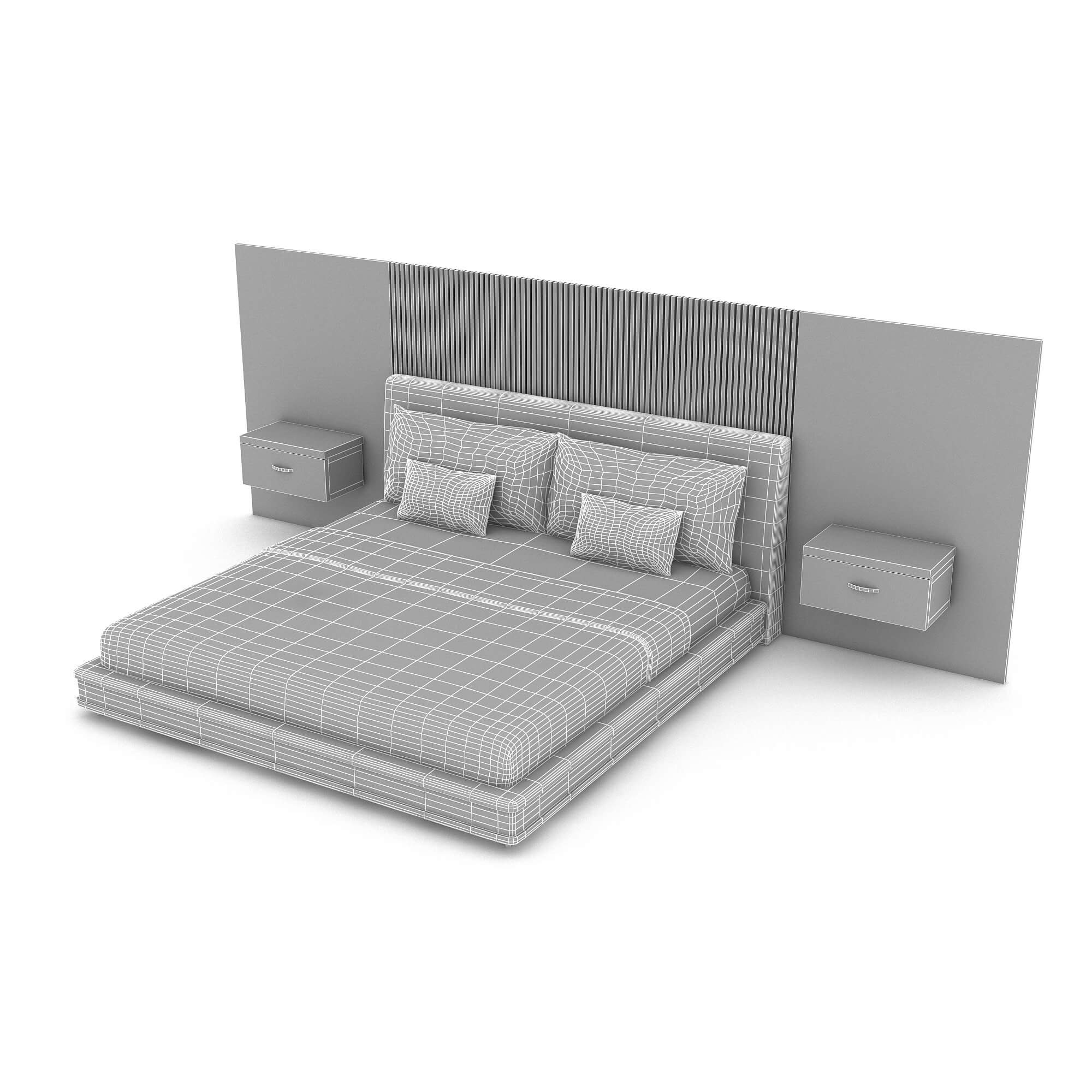 Modern Bed Design 01 - 3D Model by nvere